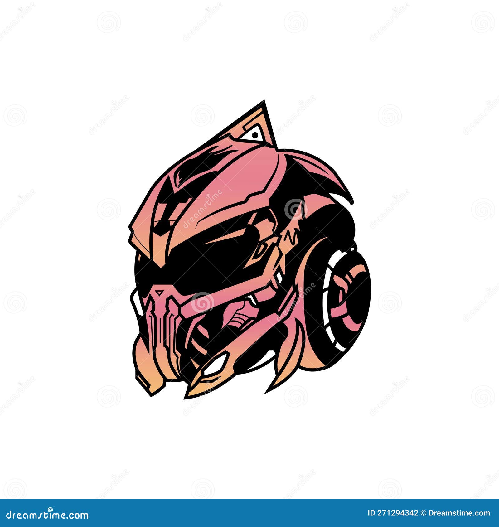 Helmet Icon Vector Illustration Color Robot Design Stock Vector ...