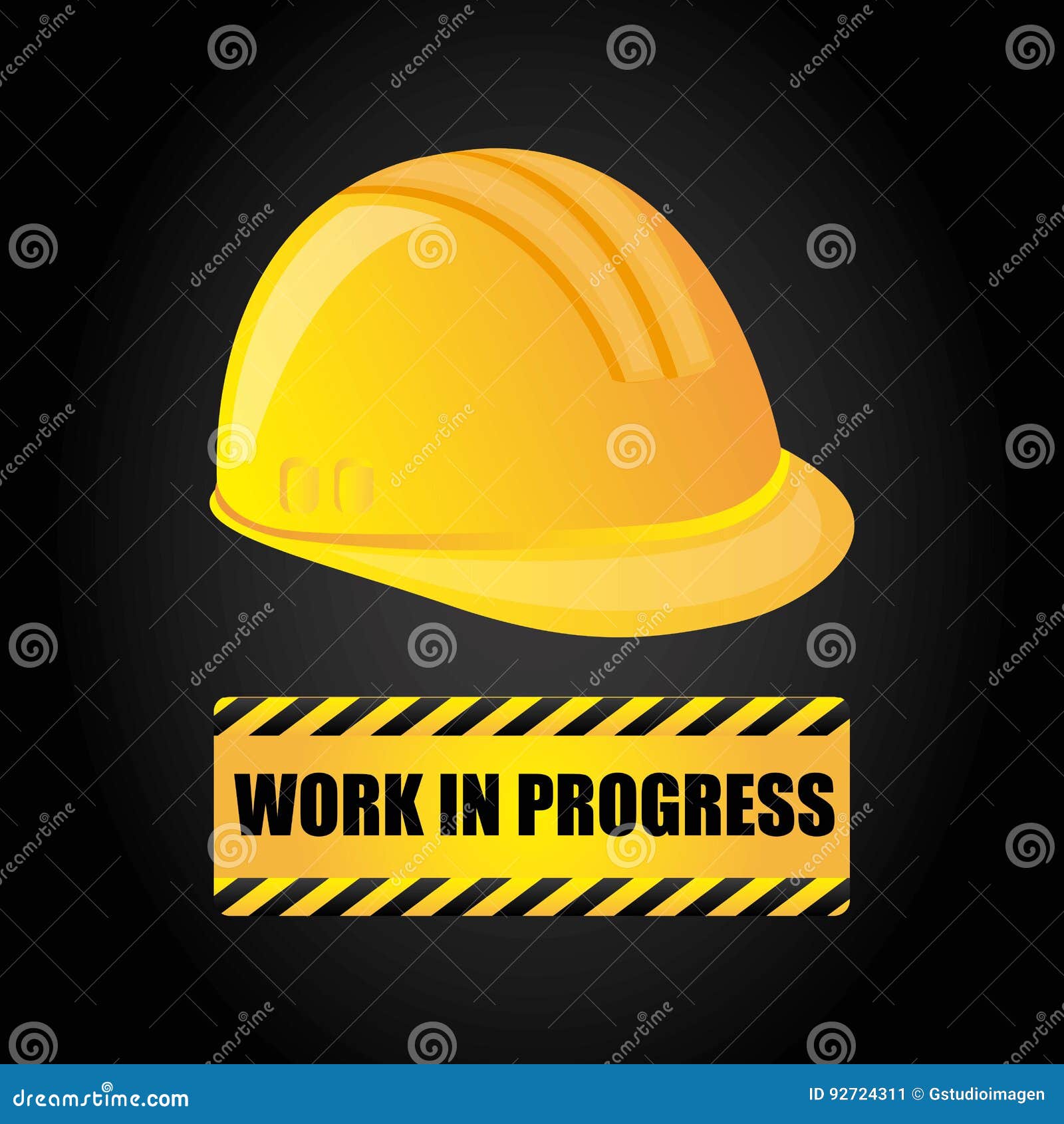 Helmet Icon. Work in Progress Design. Vector Graphic Stock Vector ...