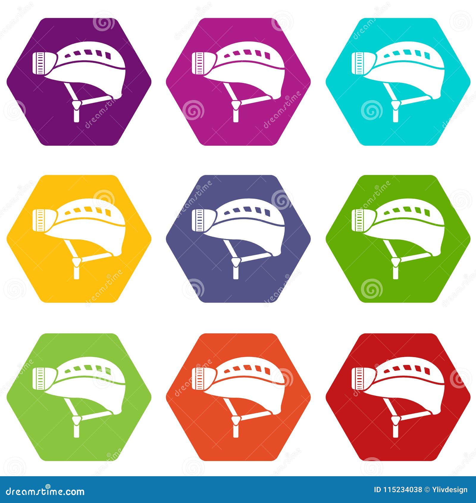Helmet icons set 9 vector stock vector. Illustration of symbol - 115234038