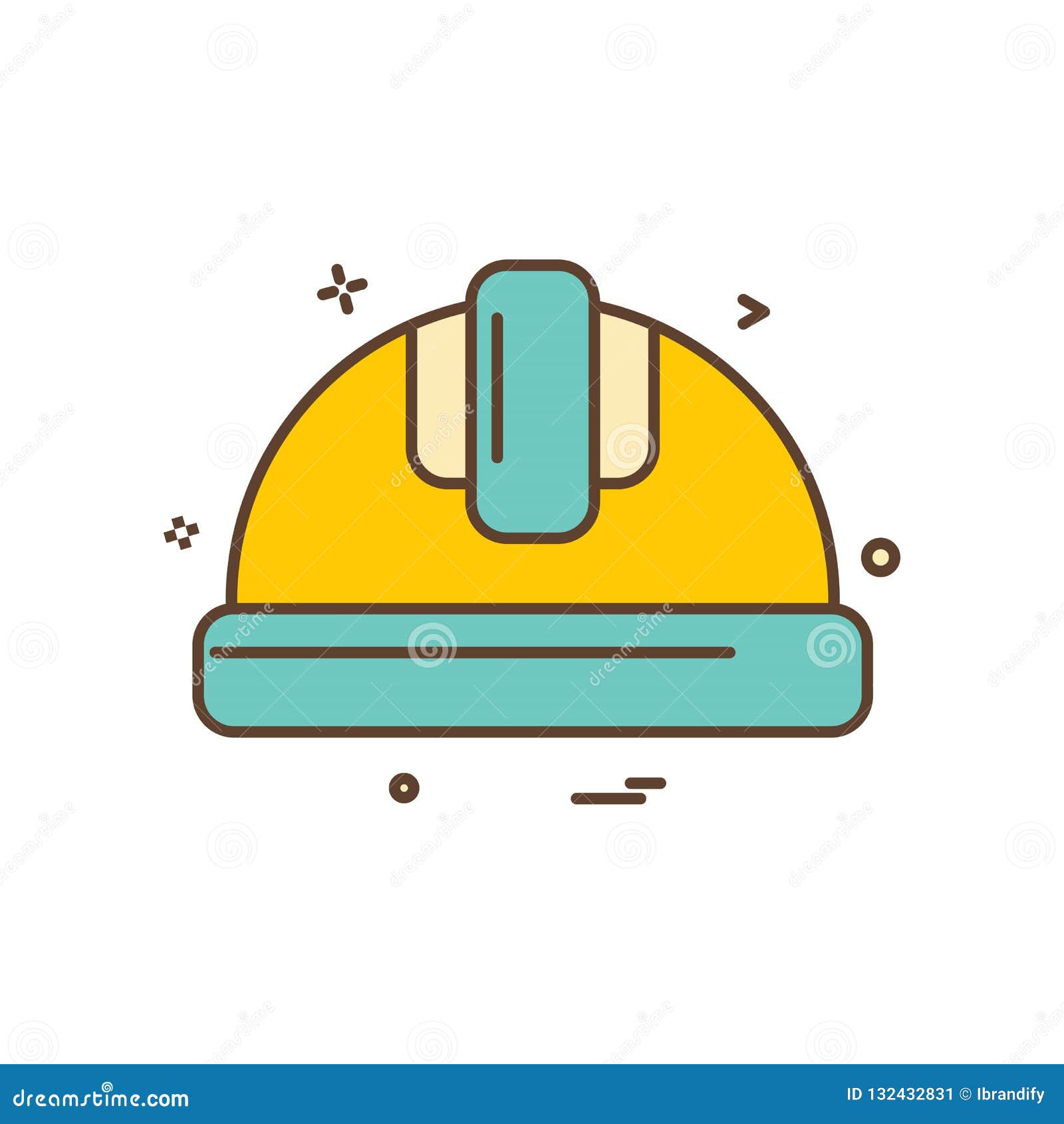 Helmet Labor Icon Vector Design Stock Vector - Illustration of icon ...
