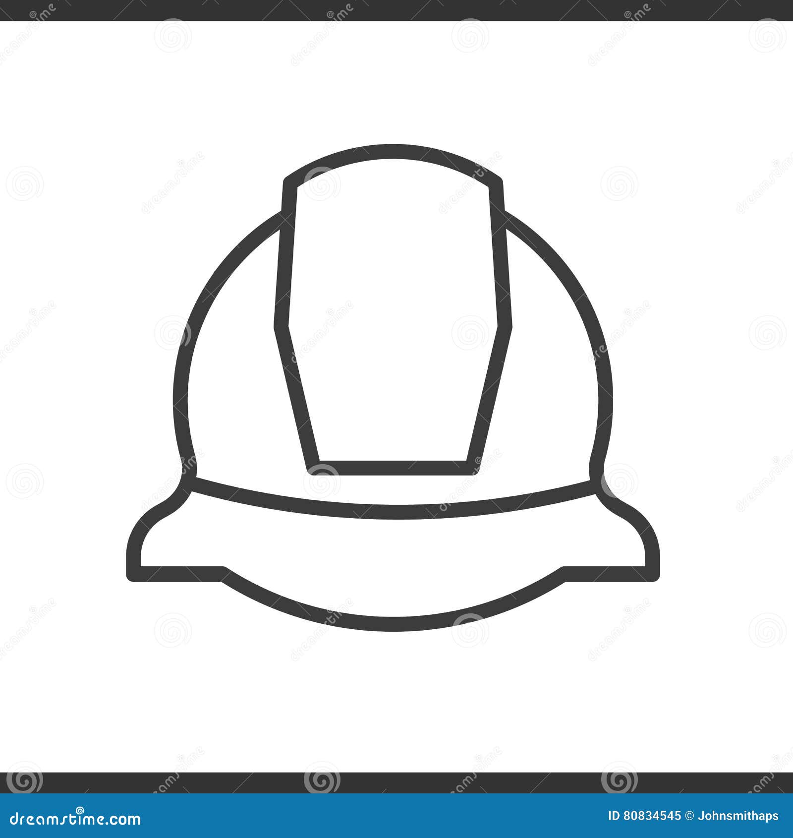 Helmet Linear Icon. Thin Line Illustration Stock Vector - Illustration ...