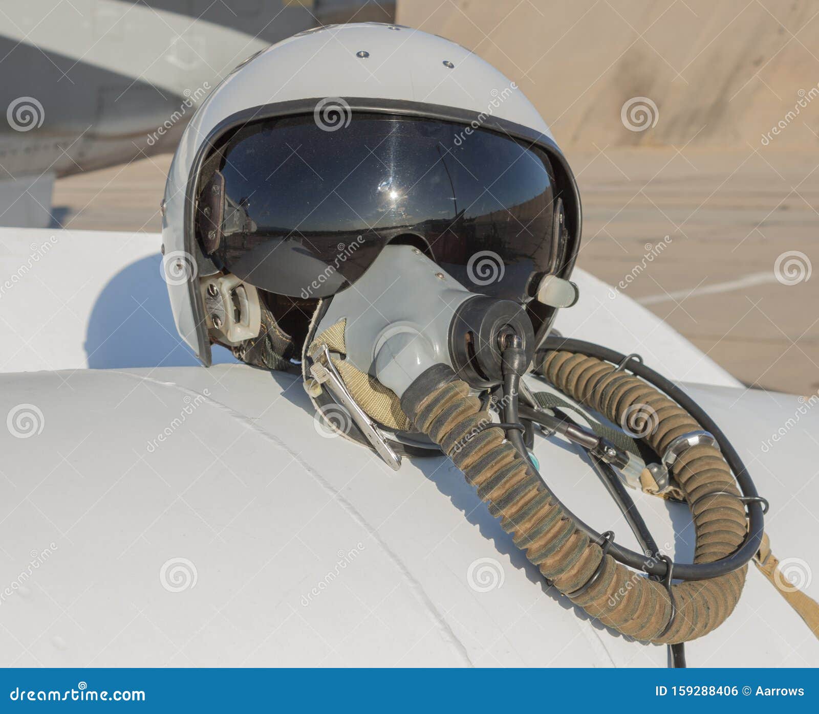Helmet And Oxygen Mask Of A Military Pilot Stock Image | CartoonDealer ...