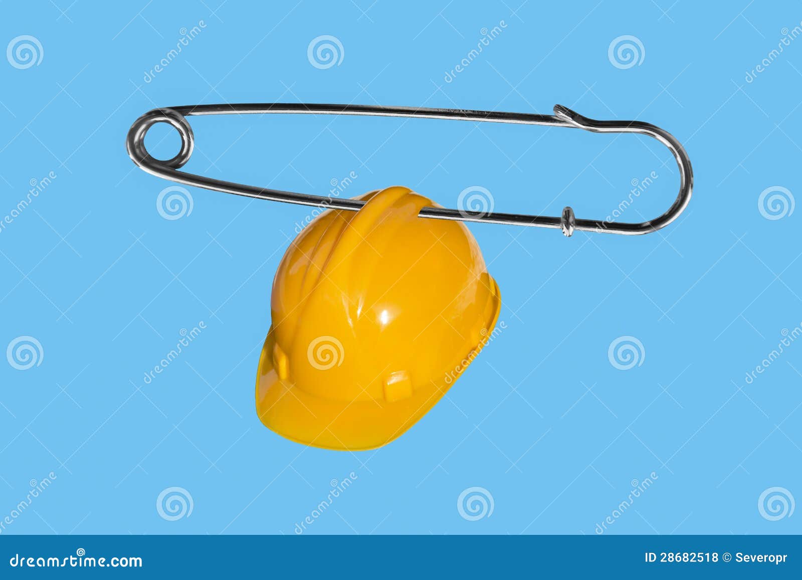 Helmet For Protection And Safety Pin Stock Photo - Image of safety ...