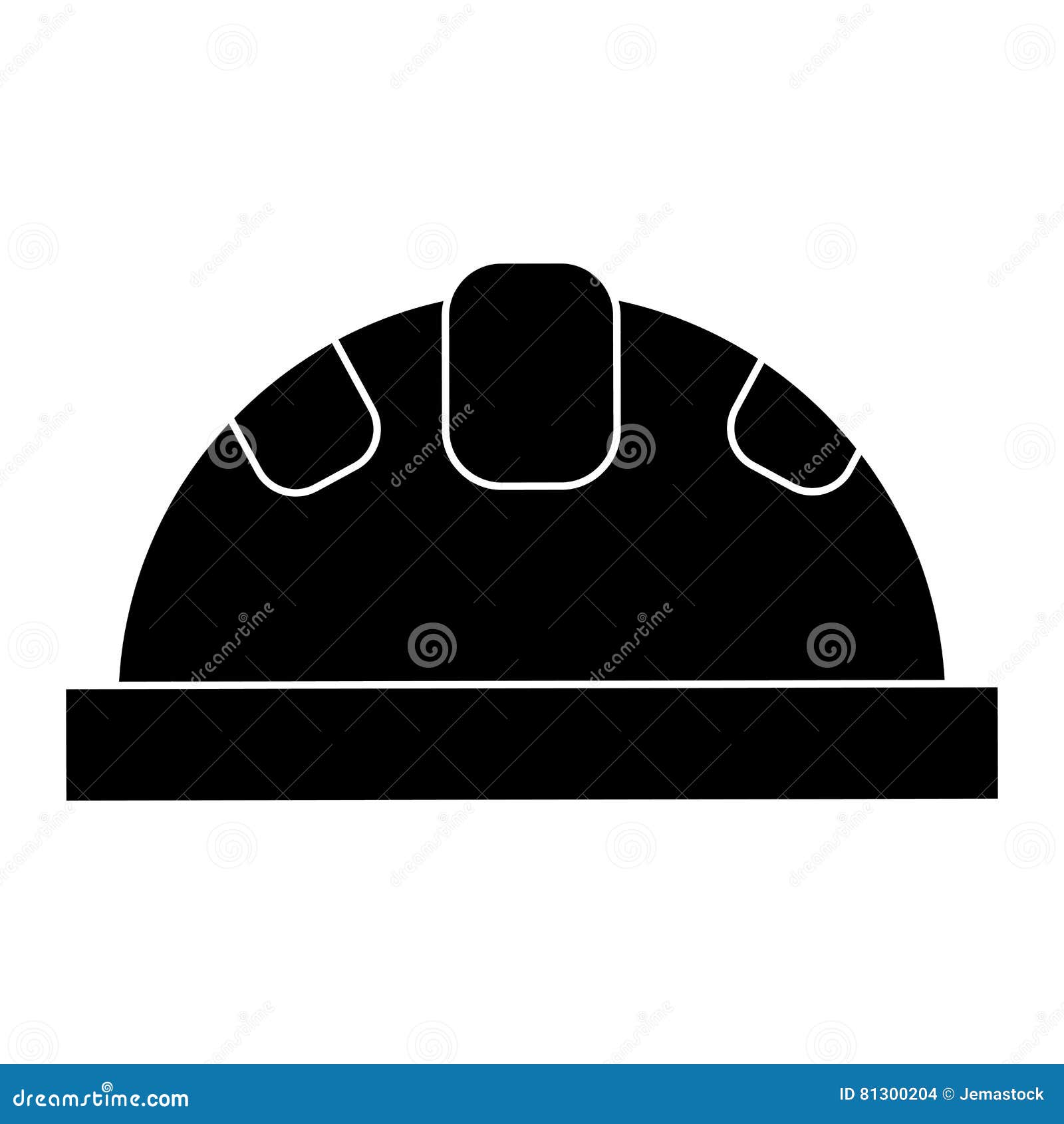 Helmet Protective Head Construction Security Pictogram Stock Vector ...