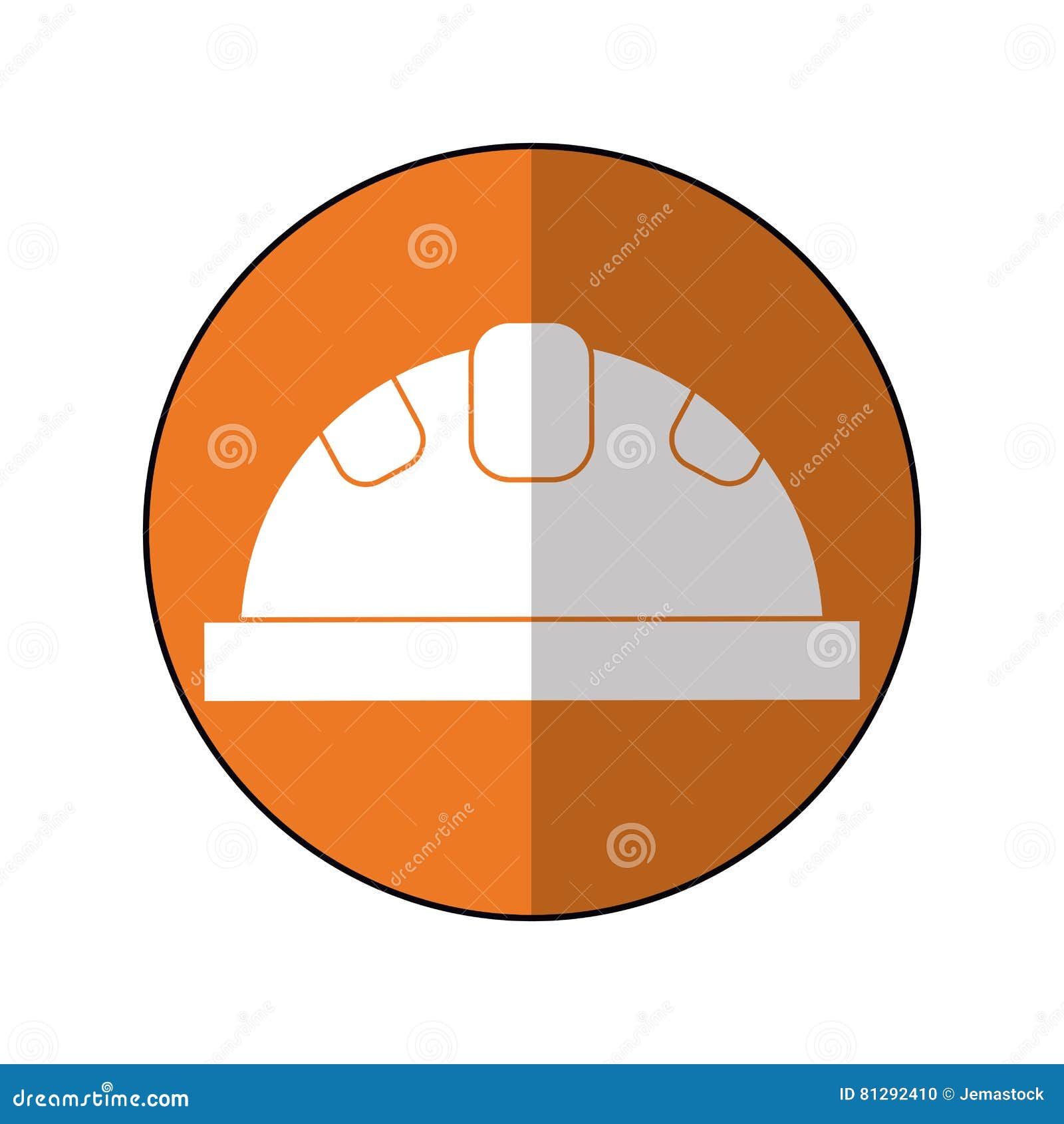 Helmet Protective Head Construction Security Shadow Stock Vector ...