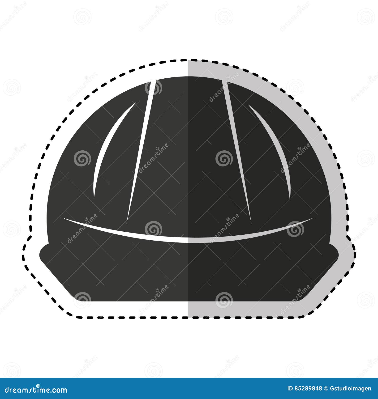 Helmet Safety Isolated Icon Stock Vector - Illustration of vector ...