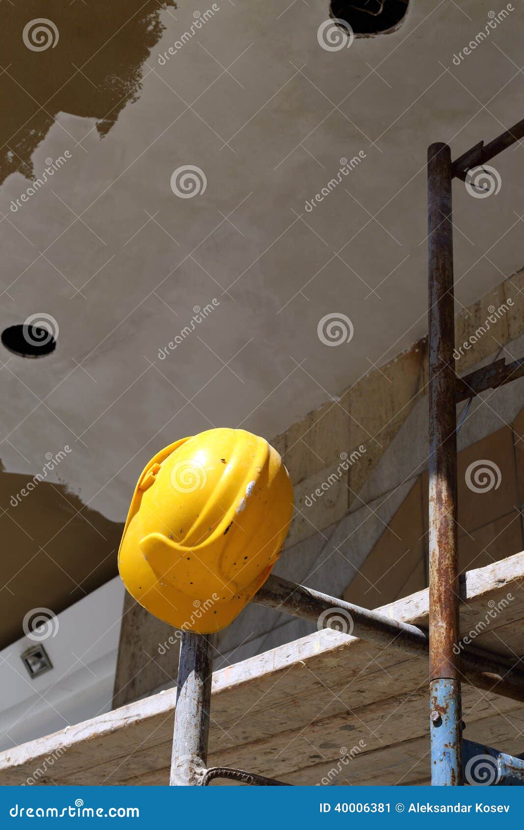 Helmet on scaffold stock image. Image of safety, architecture - 40006381