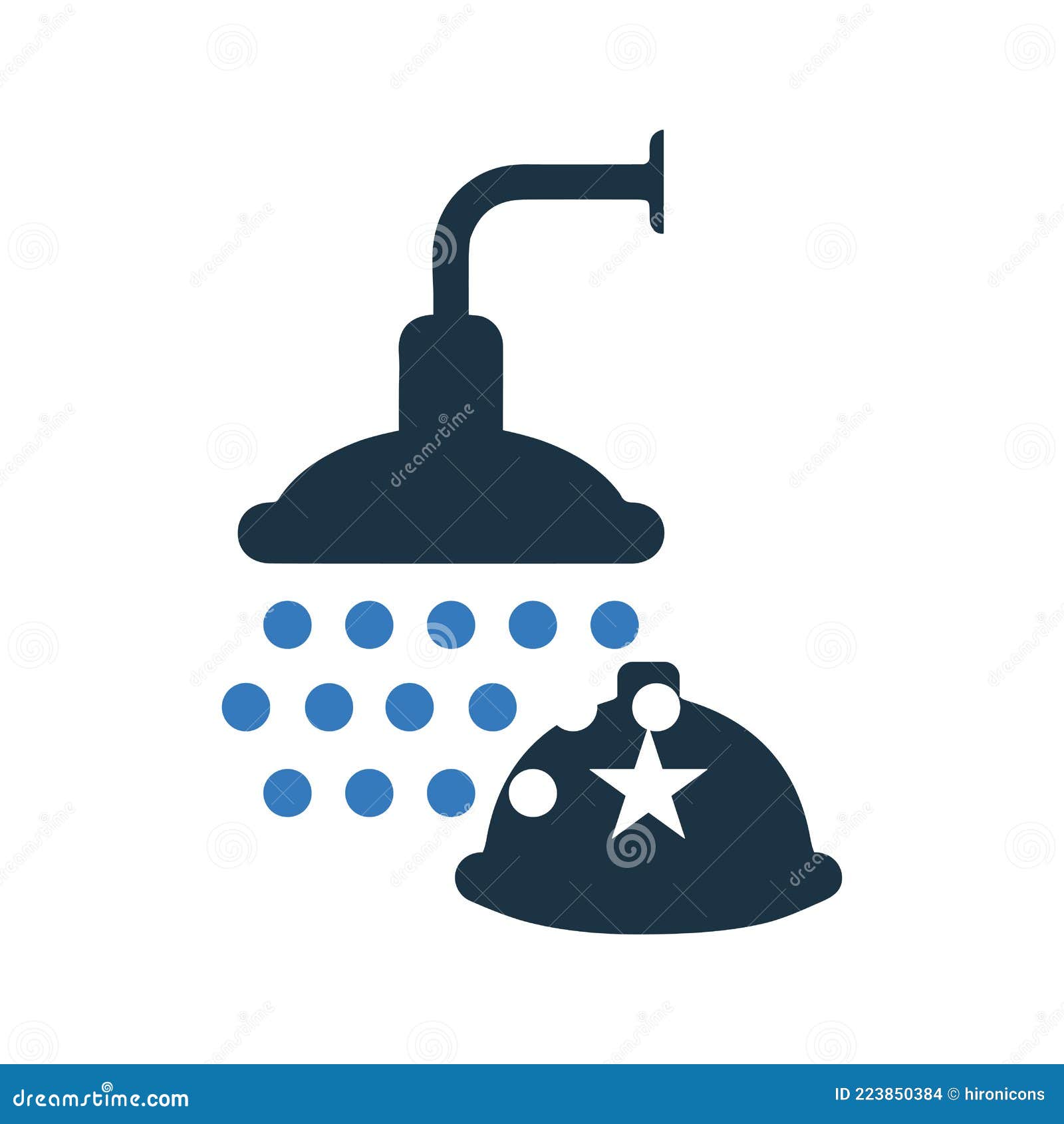 Helmet, Shower Icon. Simple Editable Vector Illustration Stock Vector ...