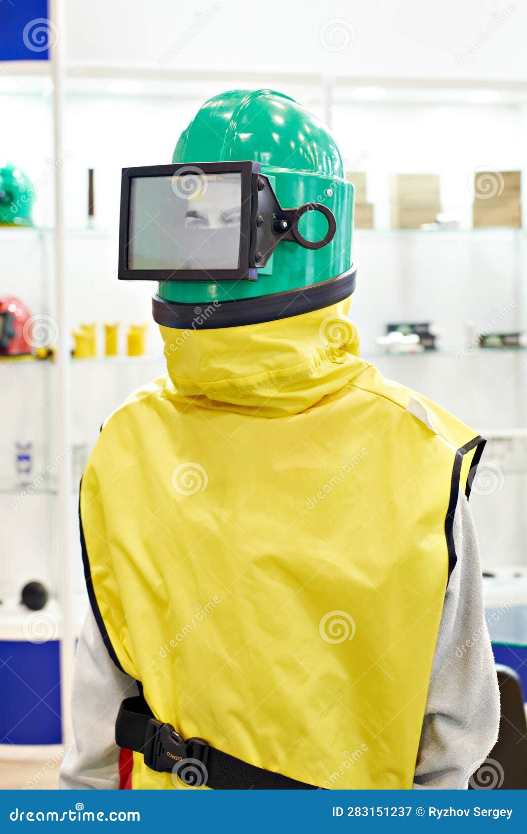 Helmet and Suit for Sandblasting Stock Image - Image of industry ...