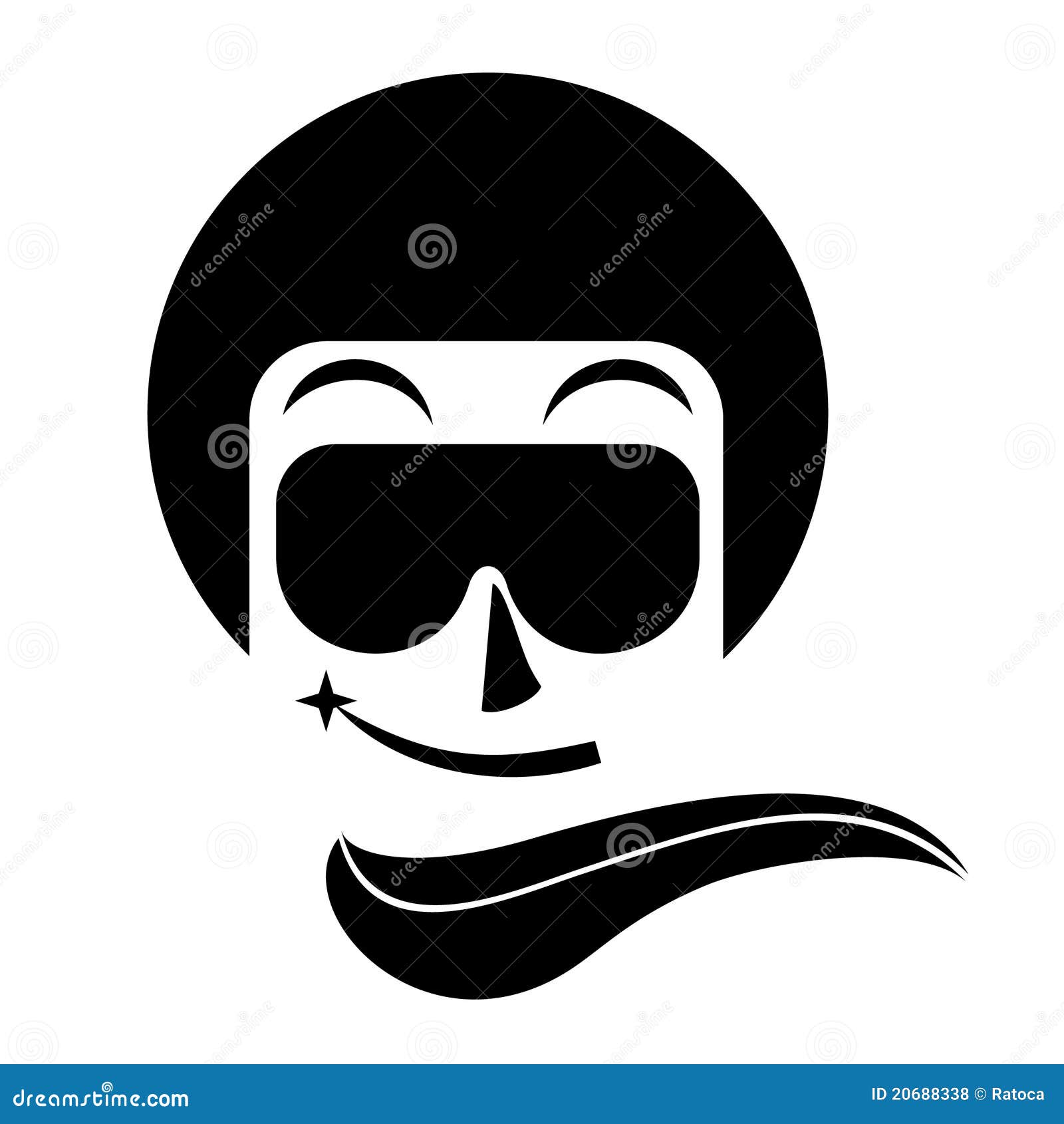 Helmet symbol stock vector. Illustration of face, smile - 20688338