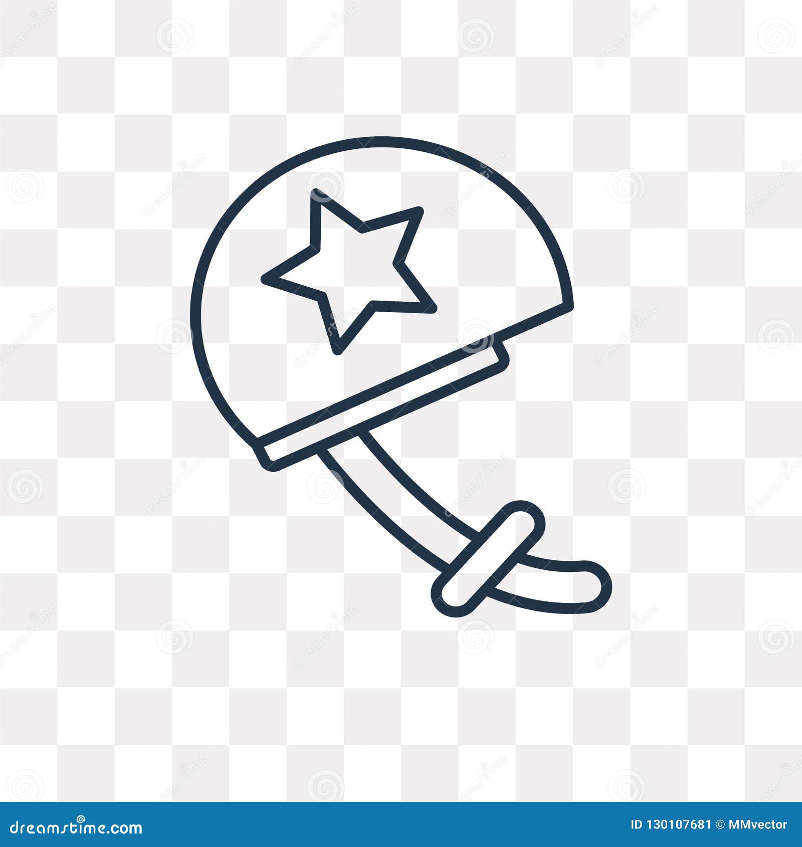 Helmet Vector Icon Isolated on Transparent Background, Linear he Stock ...