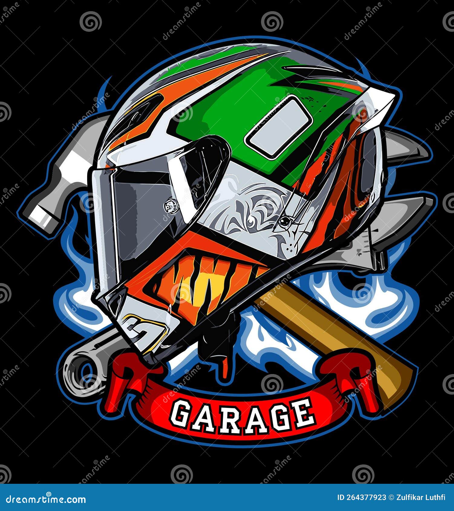 Helmet for Graphic Design Needs Stock Vector - Illustration of power ...