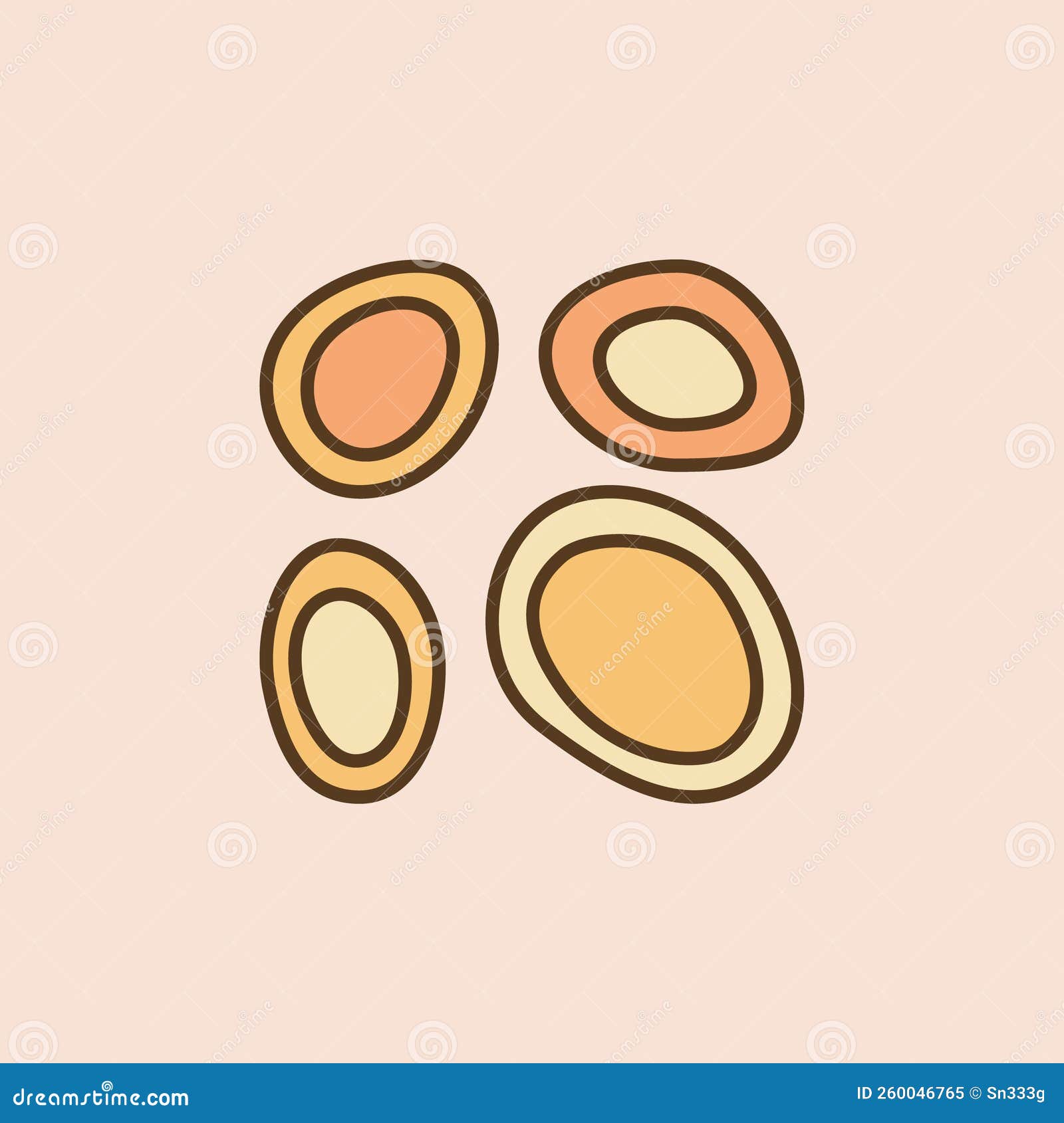Helminth Larvae Vector Parasites Concept Colored Icon Stock Vector ...