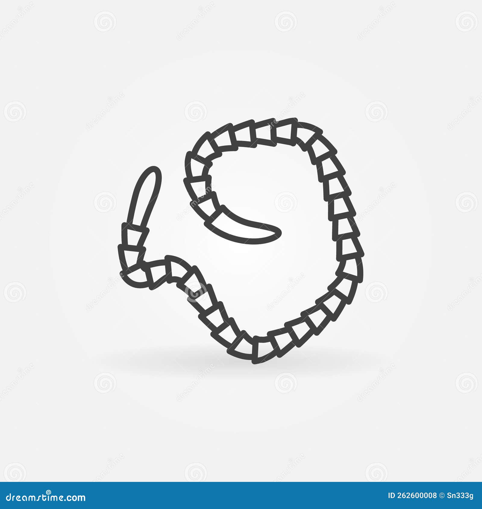 Segmented Worm Helminth Vector Concept Modern Outline Icon ...