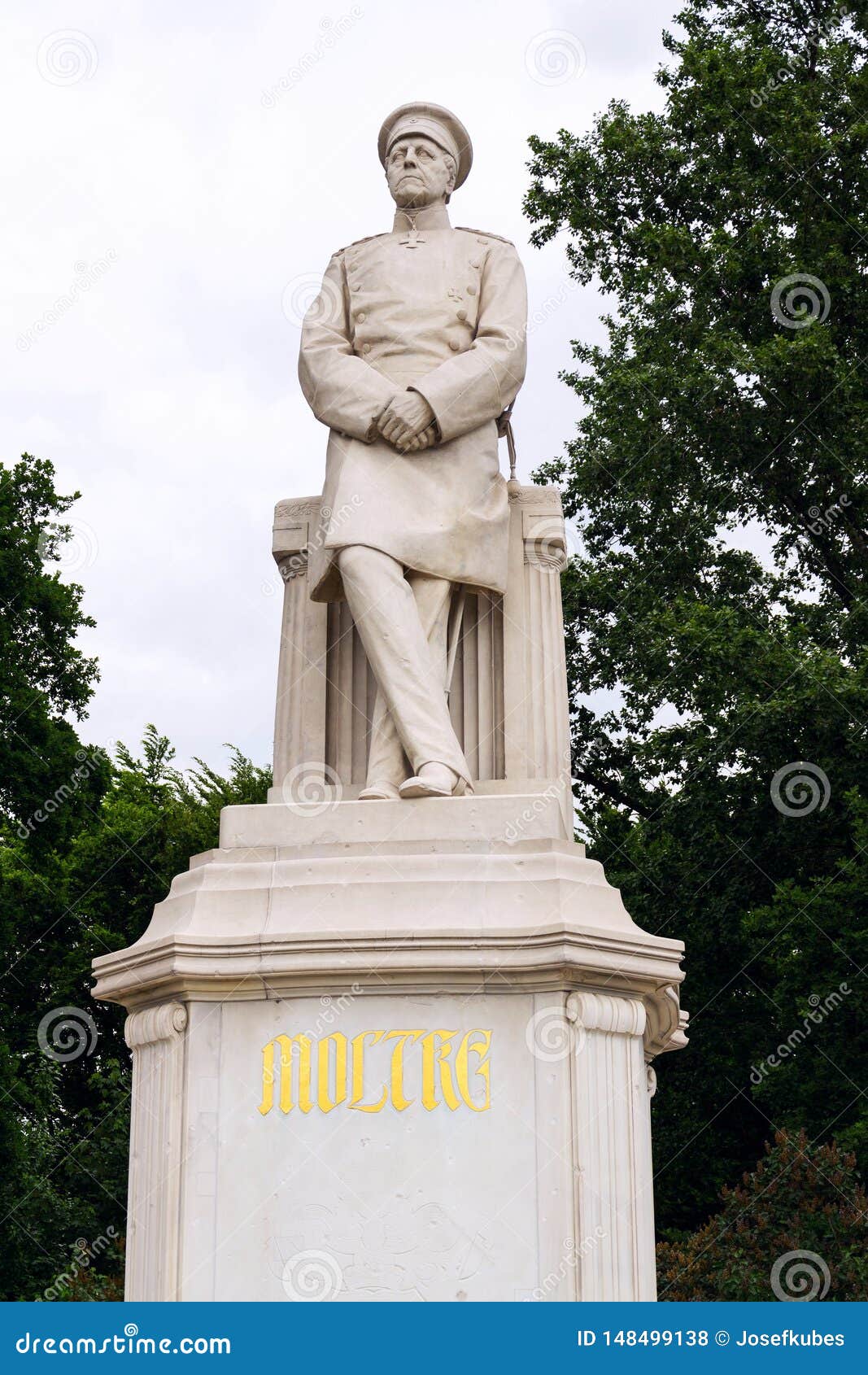 Helmuth Von Moltke the Elder Statue in Front of the Berlin Victory ...