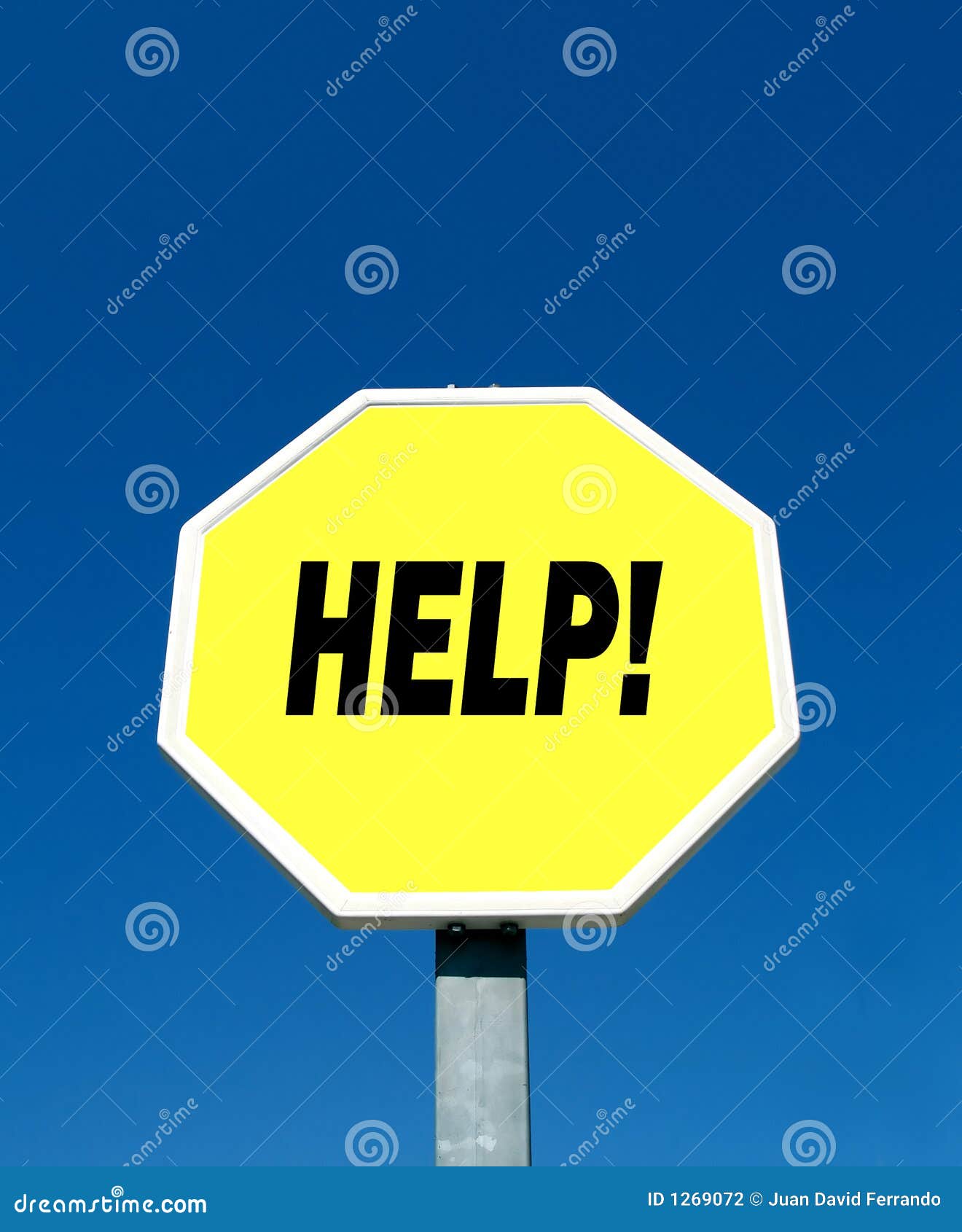 Help! stock photo. Image of yellow, letters, blue, message - 1269072