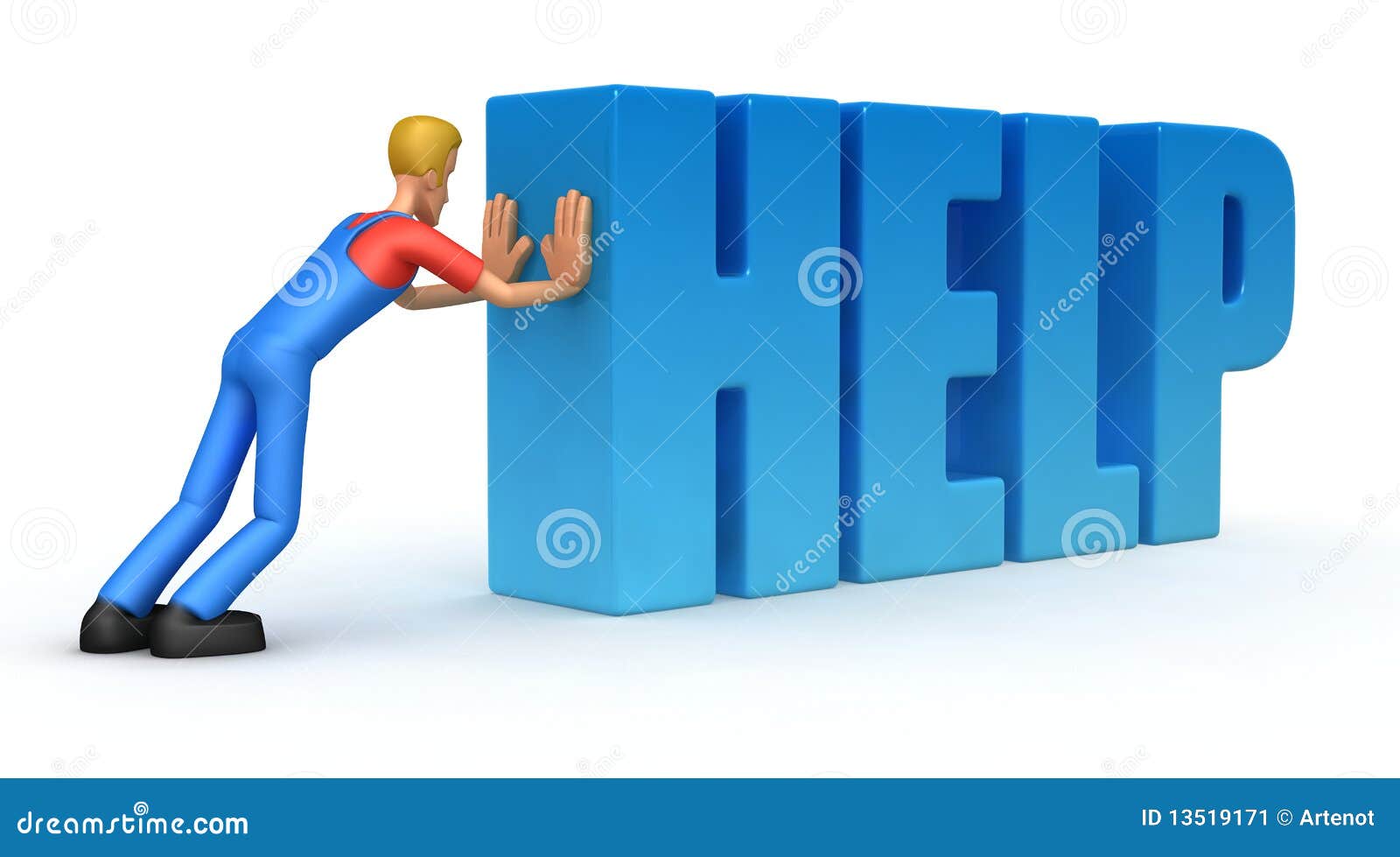 Help stock illustration. Illustration of humor, repairman - 13519171