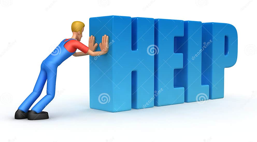 Help stock illustration. Illustration of humor, repairman - 13519171
