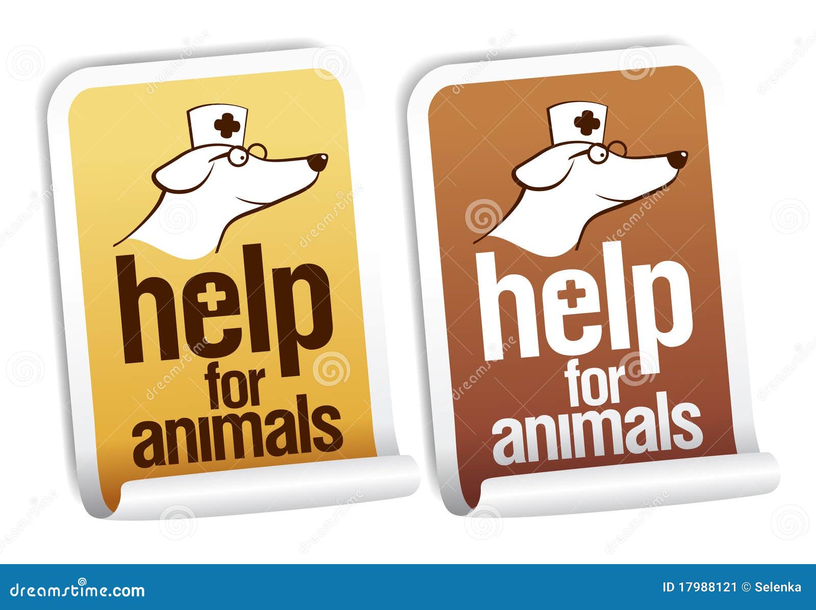 Help for animals stickers. stock vector. Illustration of health - 17988121