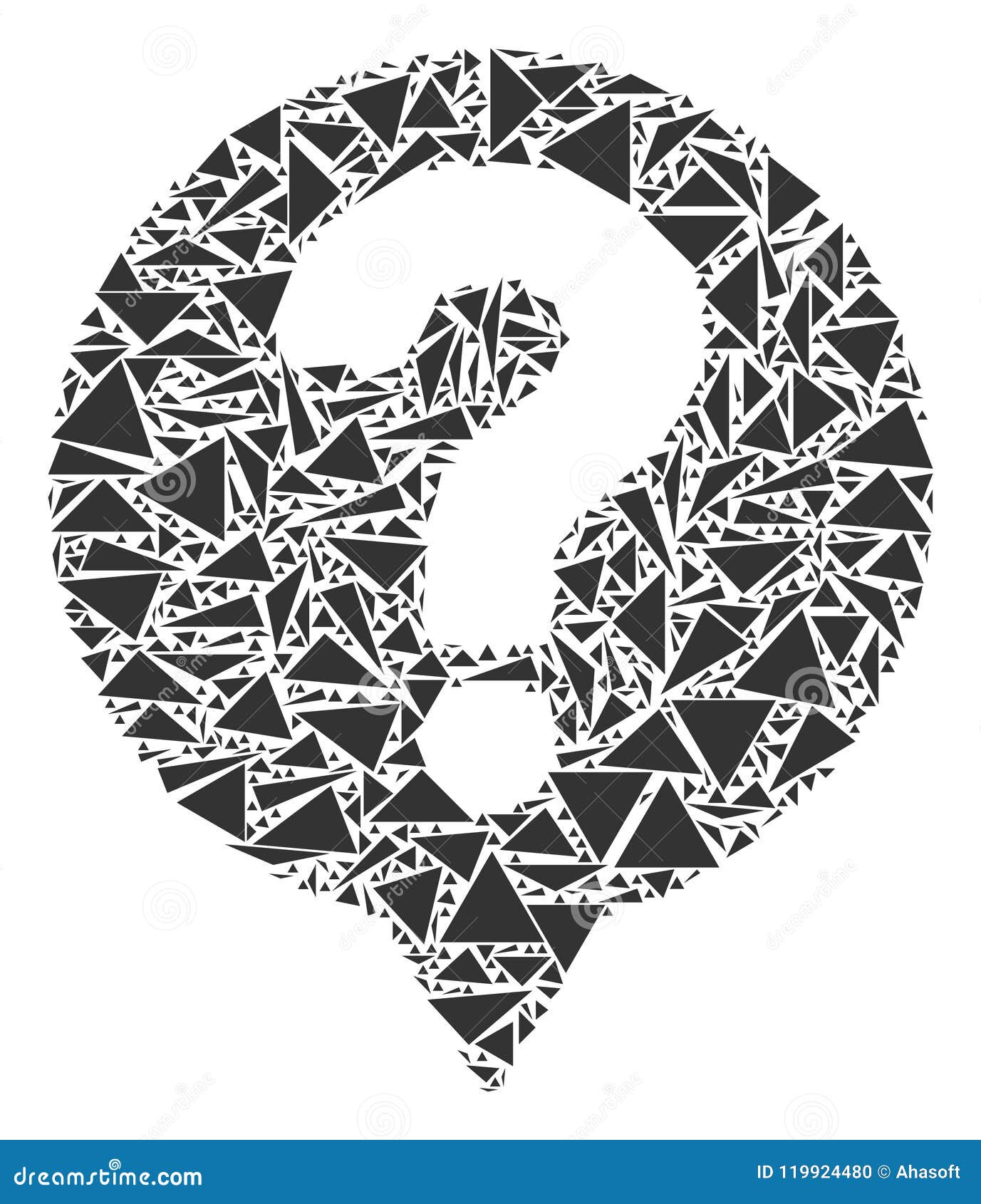 Help Balloon Mosaic of Triangles Stock Vector - Illustration of ...