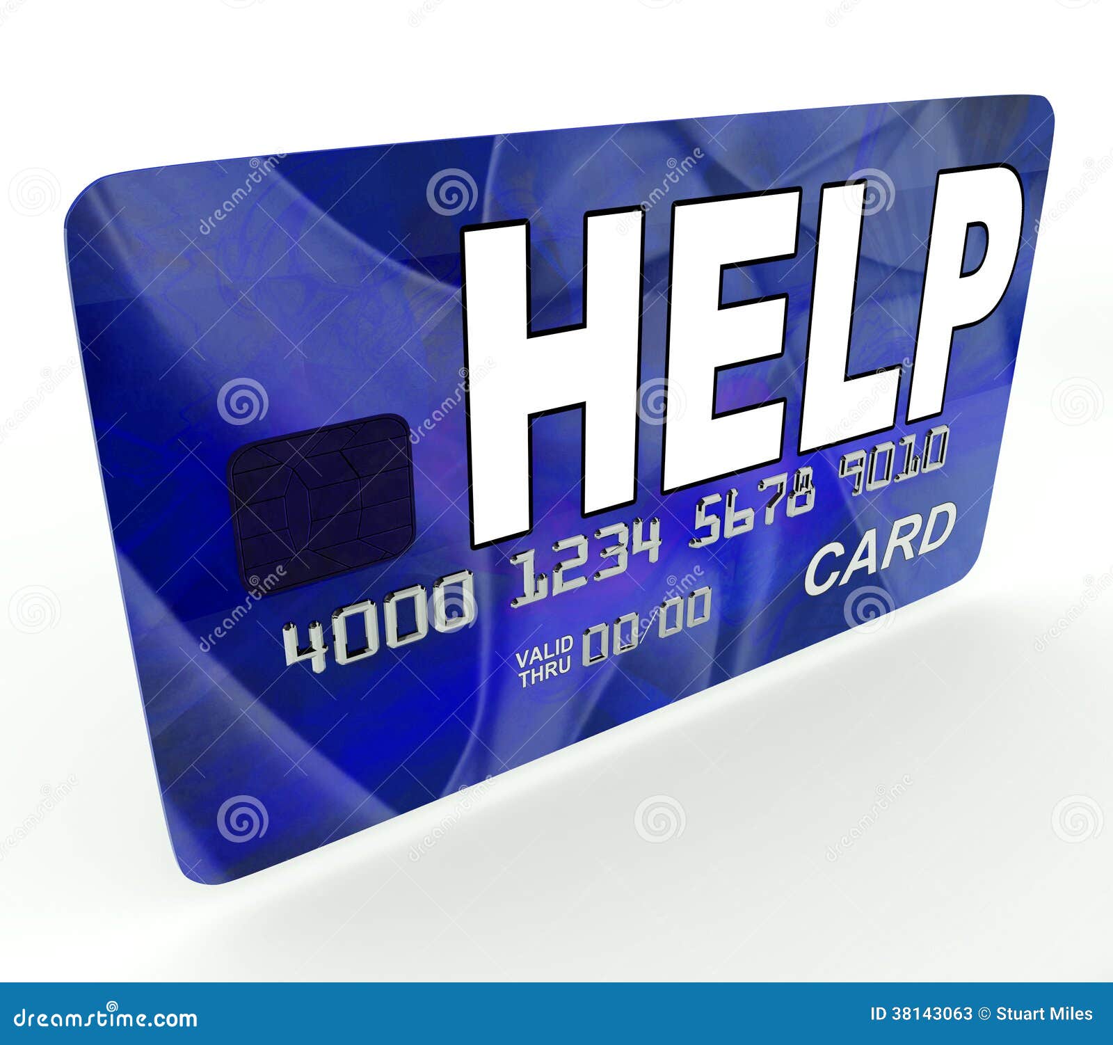 Help Bank Card Means Give Monetary Support Stock Illustration ...
