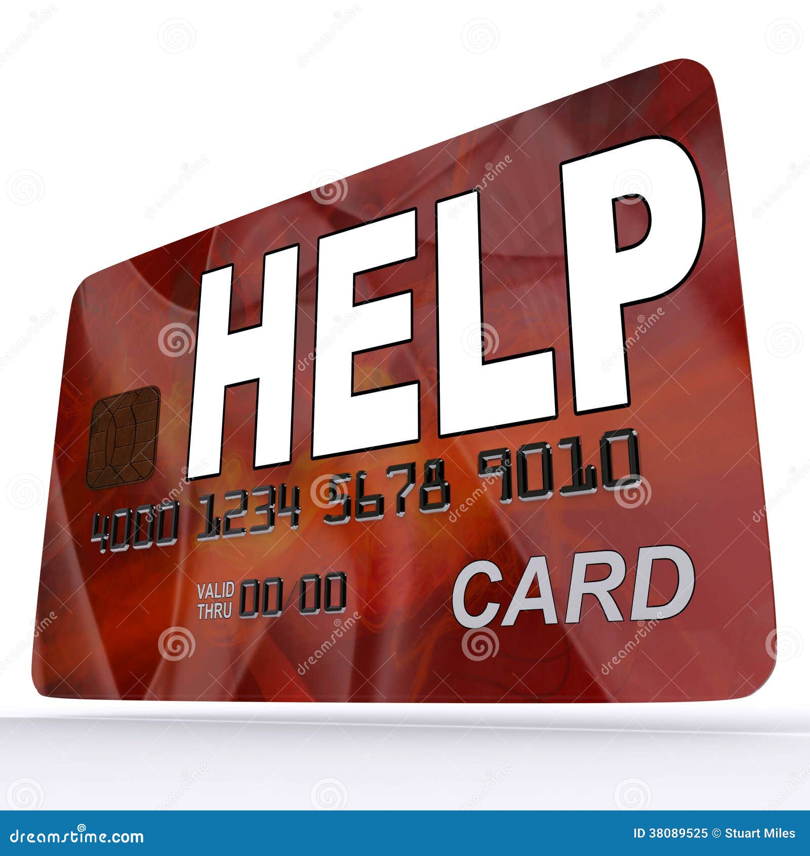 Help Bank Card Shows Financial Support and Giving Stock Illustration ...