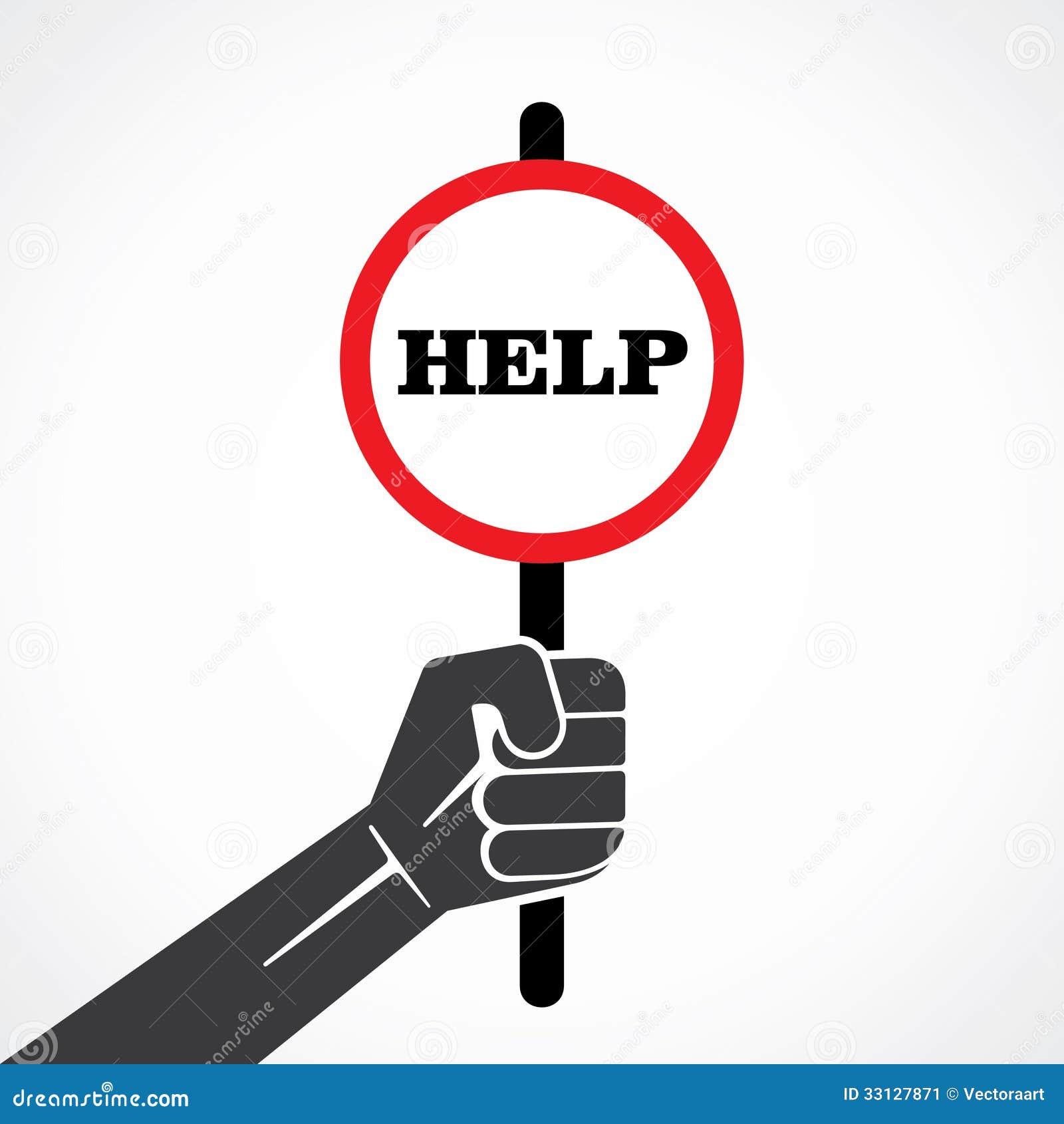 Help banner stock vector. Illustration of metal, hand - 33127871