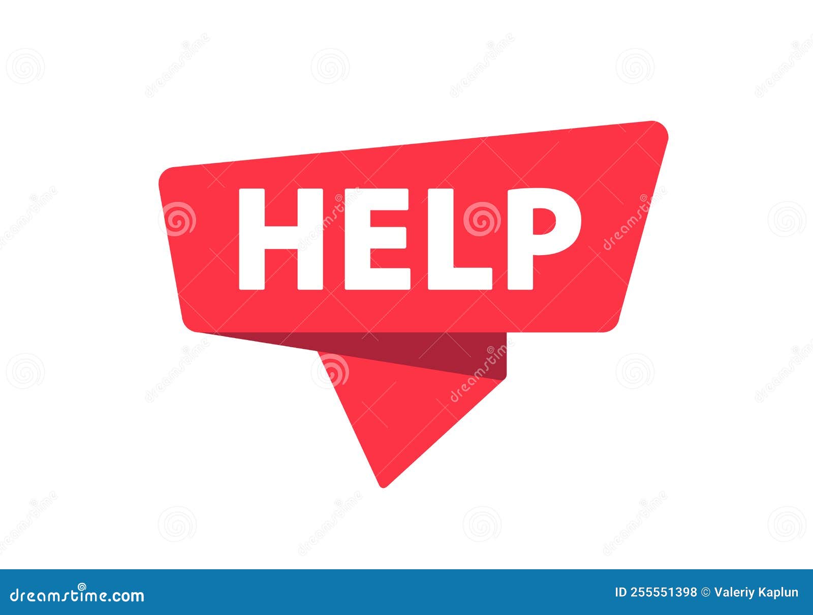 Help - Banner, Speech Bubble, Label, Sticker, Ribbon Template. Vector ...