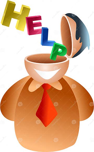 Help brain stock illustration. Illustration of thinking - 692916