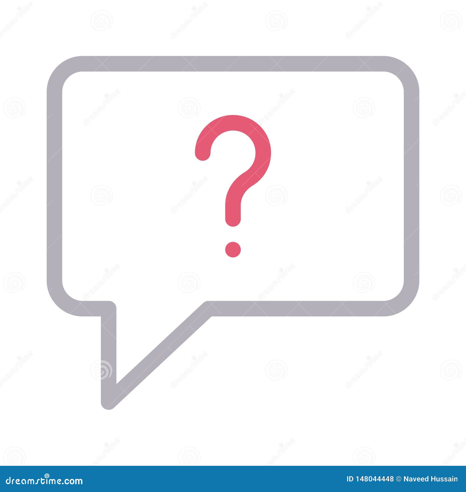 Help Bubble Thin Color Line Vector Icon Stock Vector - Illustration of ...