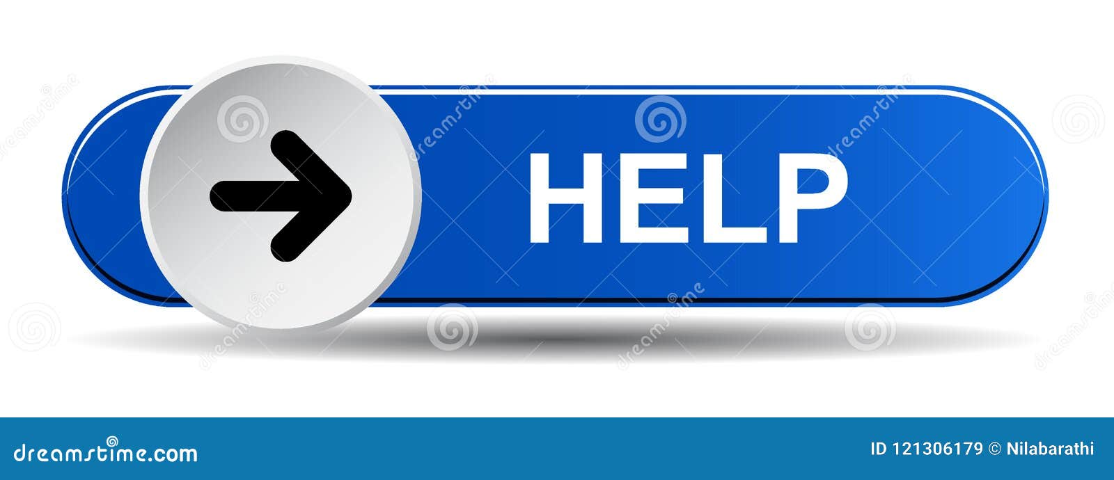 Help button blue stock illustration. Illustration of desk - 121306179