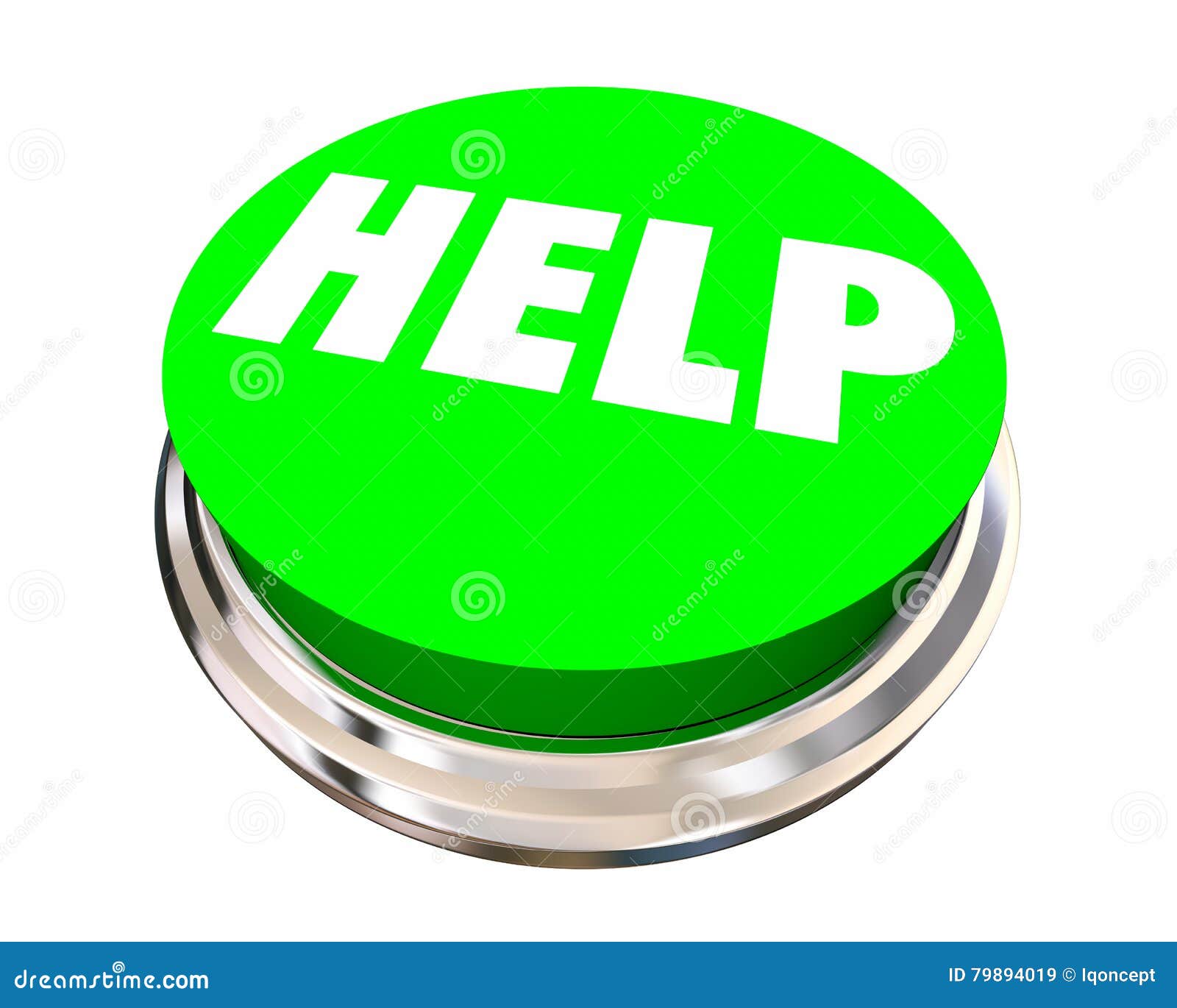 Help Button Get Assistance Support Service Word Stock Illustration ...