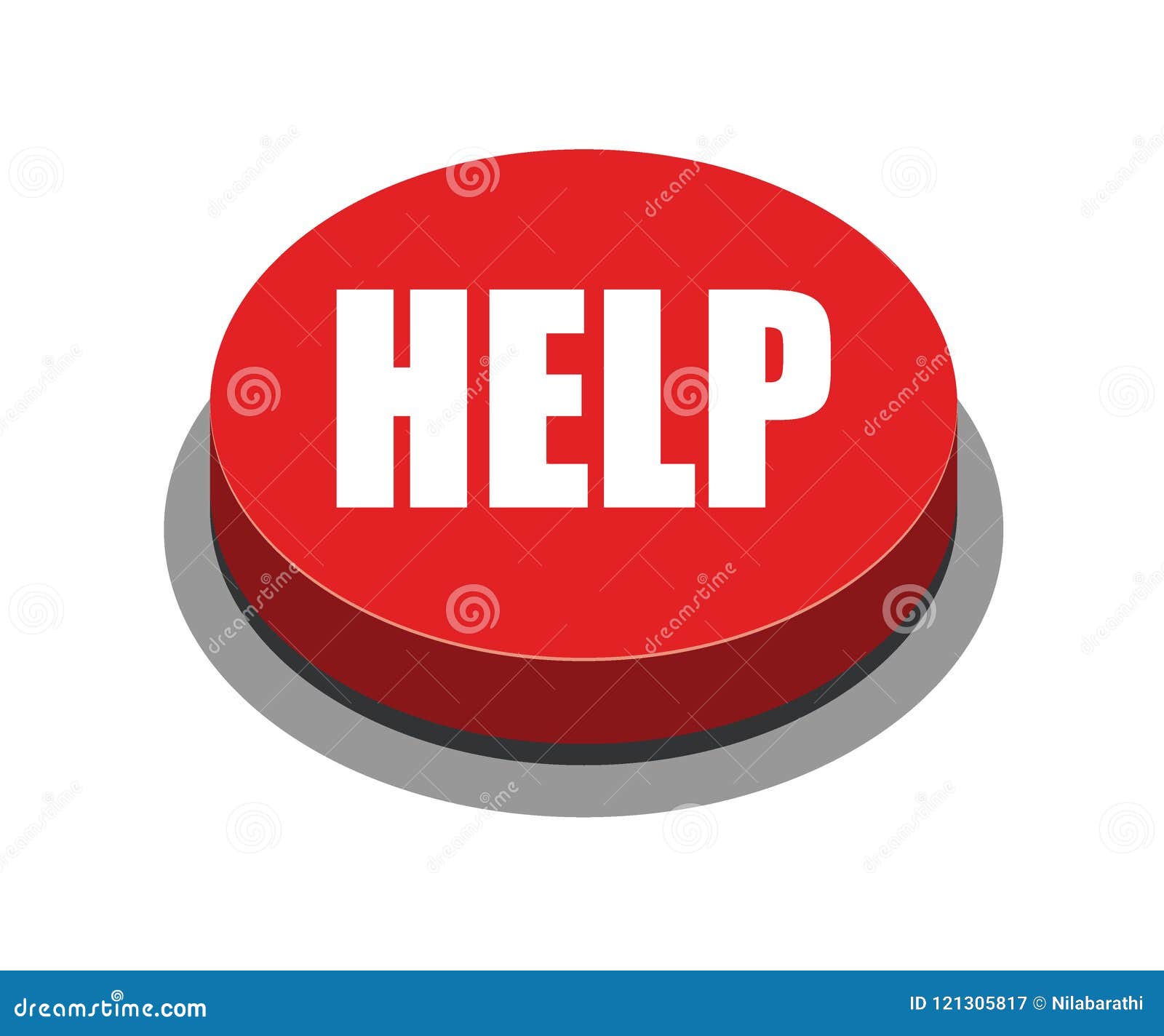 Help button red stock illustration. Illustration of assist - 121305817