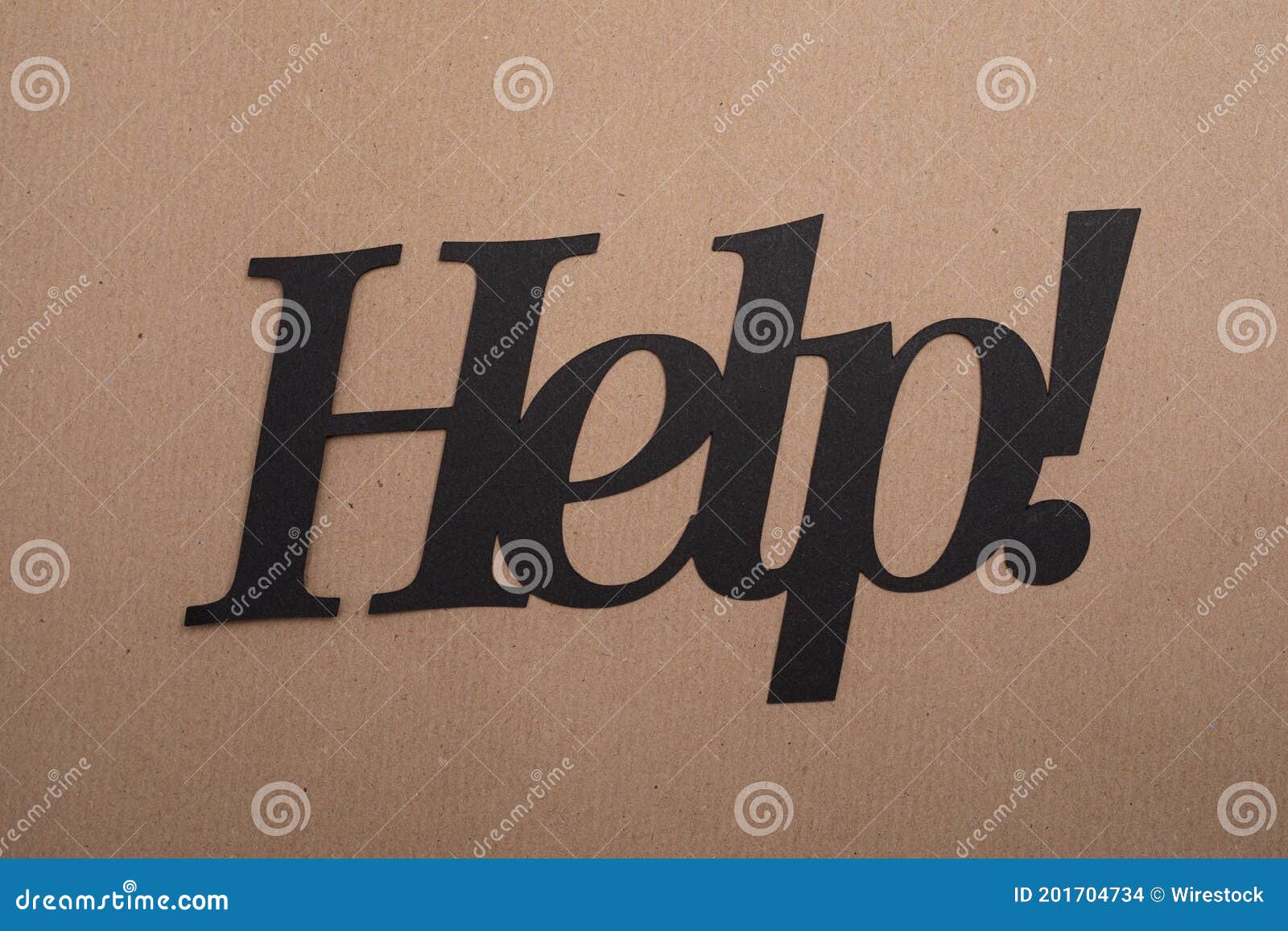 Help! on a Cardboard Surface - Support Concept Stock Photo - Image of ...