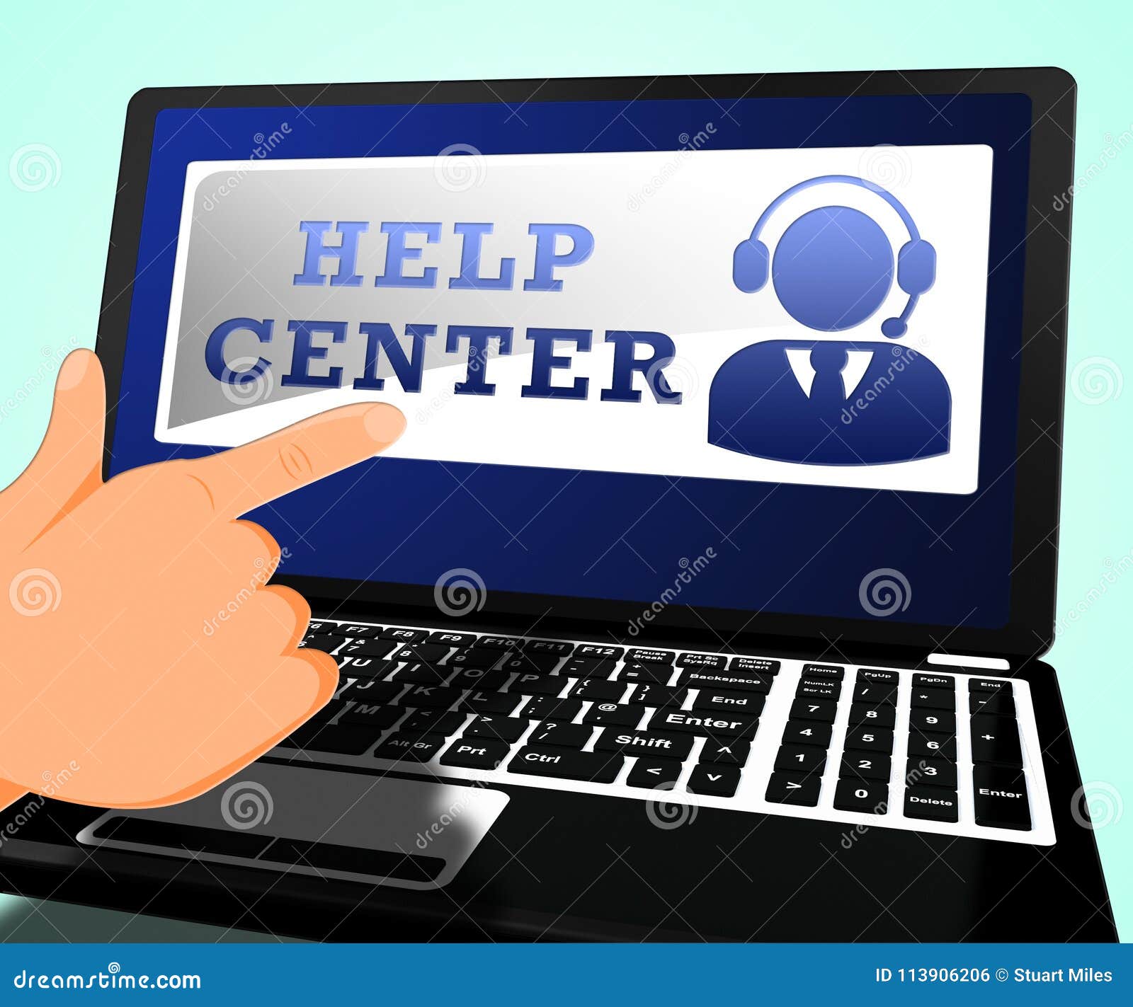 Help Center Shows Faq Advice 3d Illustration Stock Illustration ...