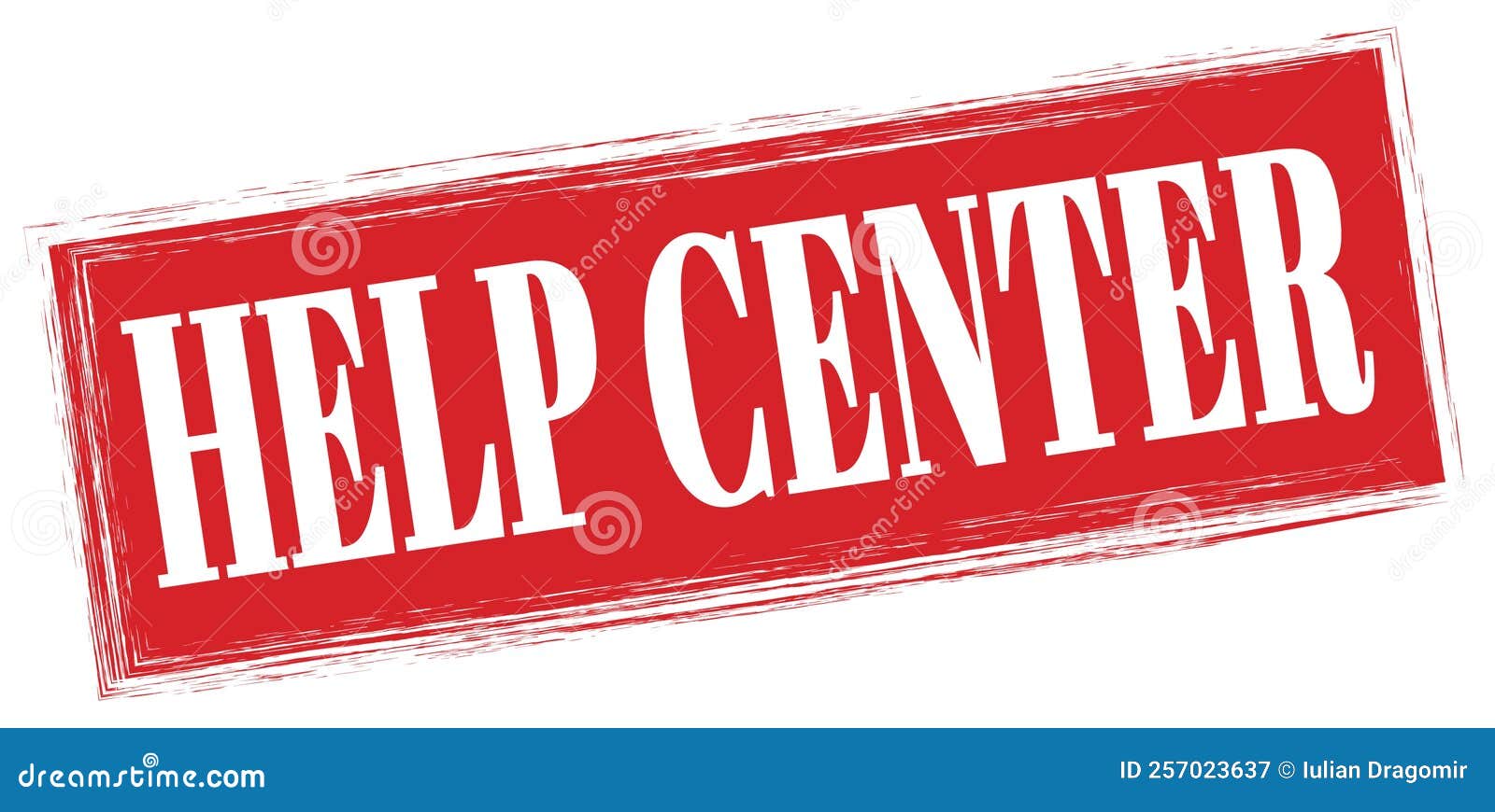 HELP CENTER Text Written on Red Stamp Sign Stock Illustration ...