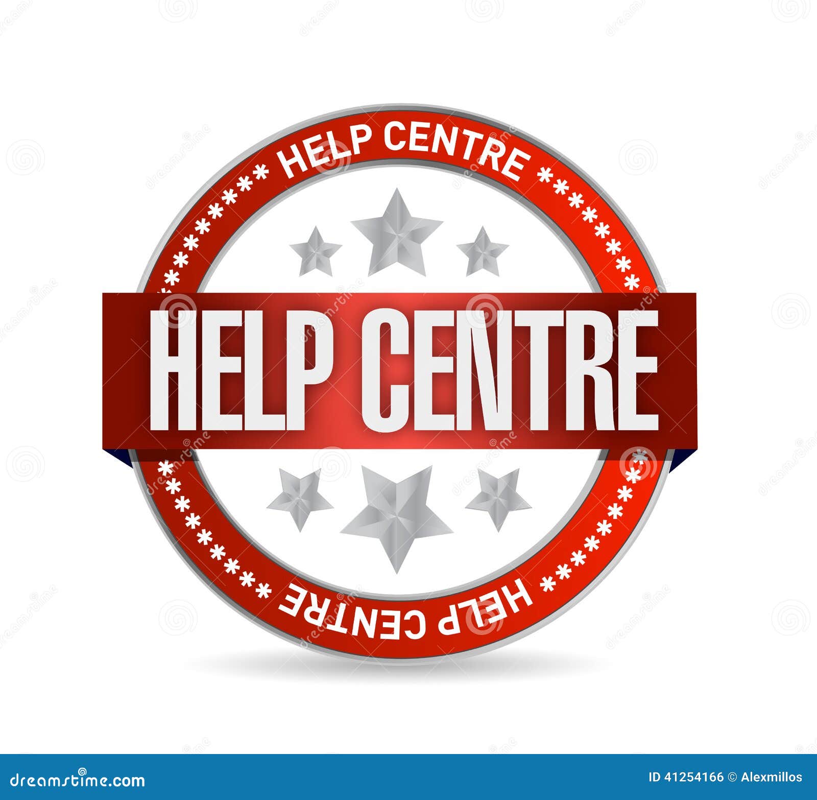Help Centre Seal Illustration Design Stock Illustration - Illustration ...