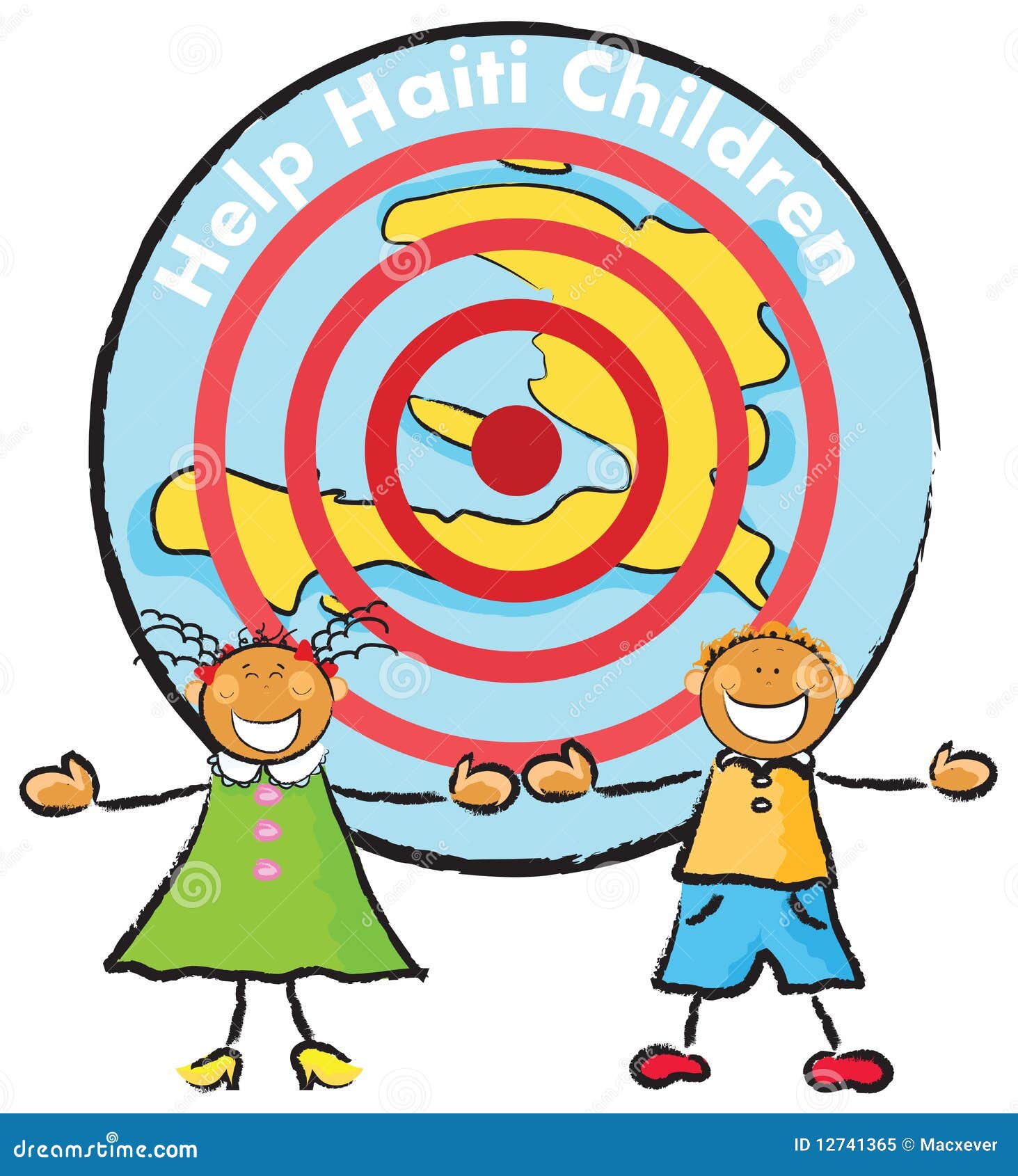 Help the Children of Haiti stock illustration. Illustration of haiti ...