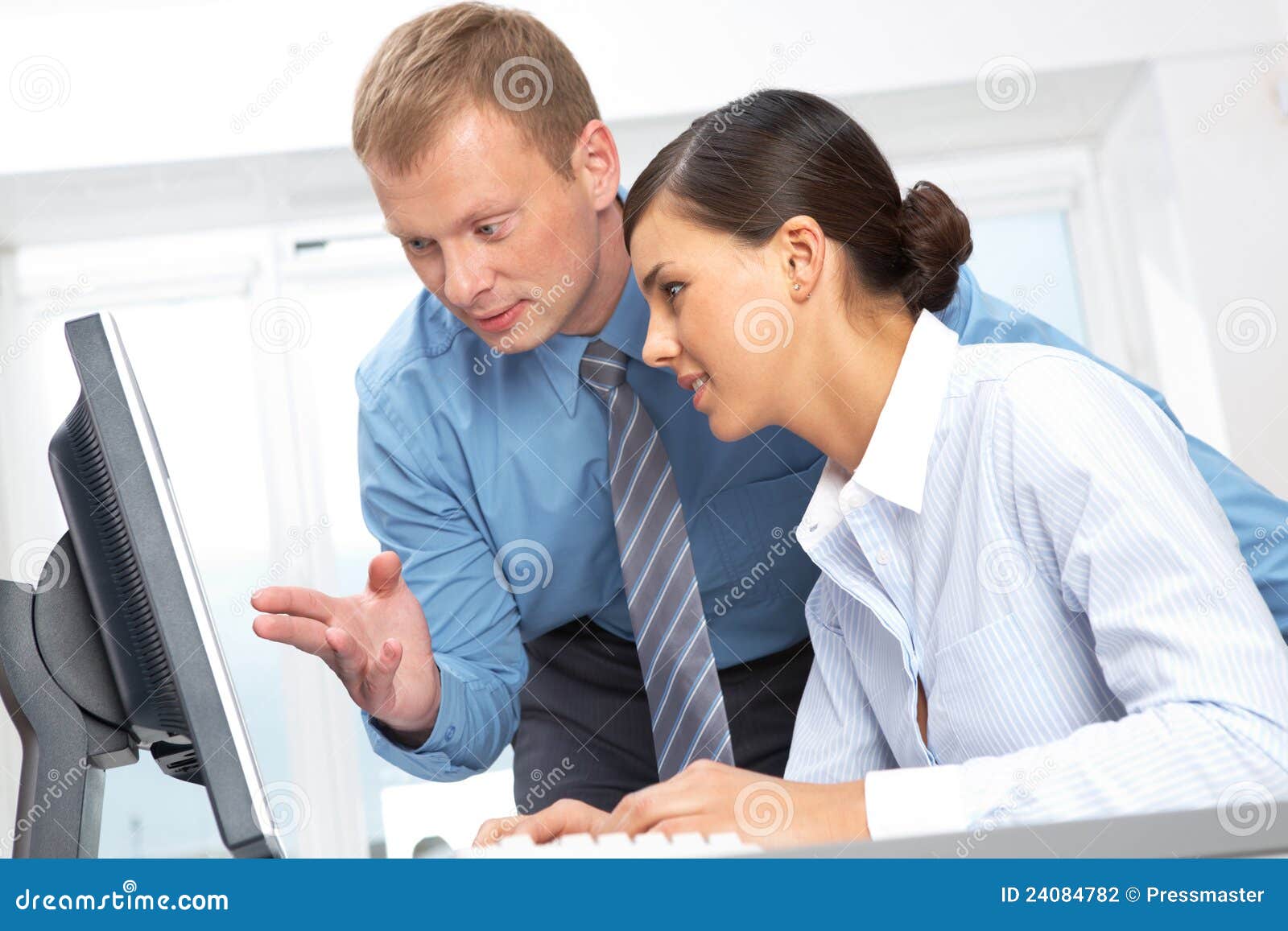 Help of colleague stock photo. Image of expertise, attention - 24084782