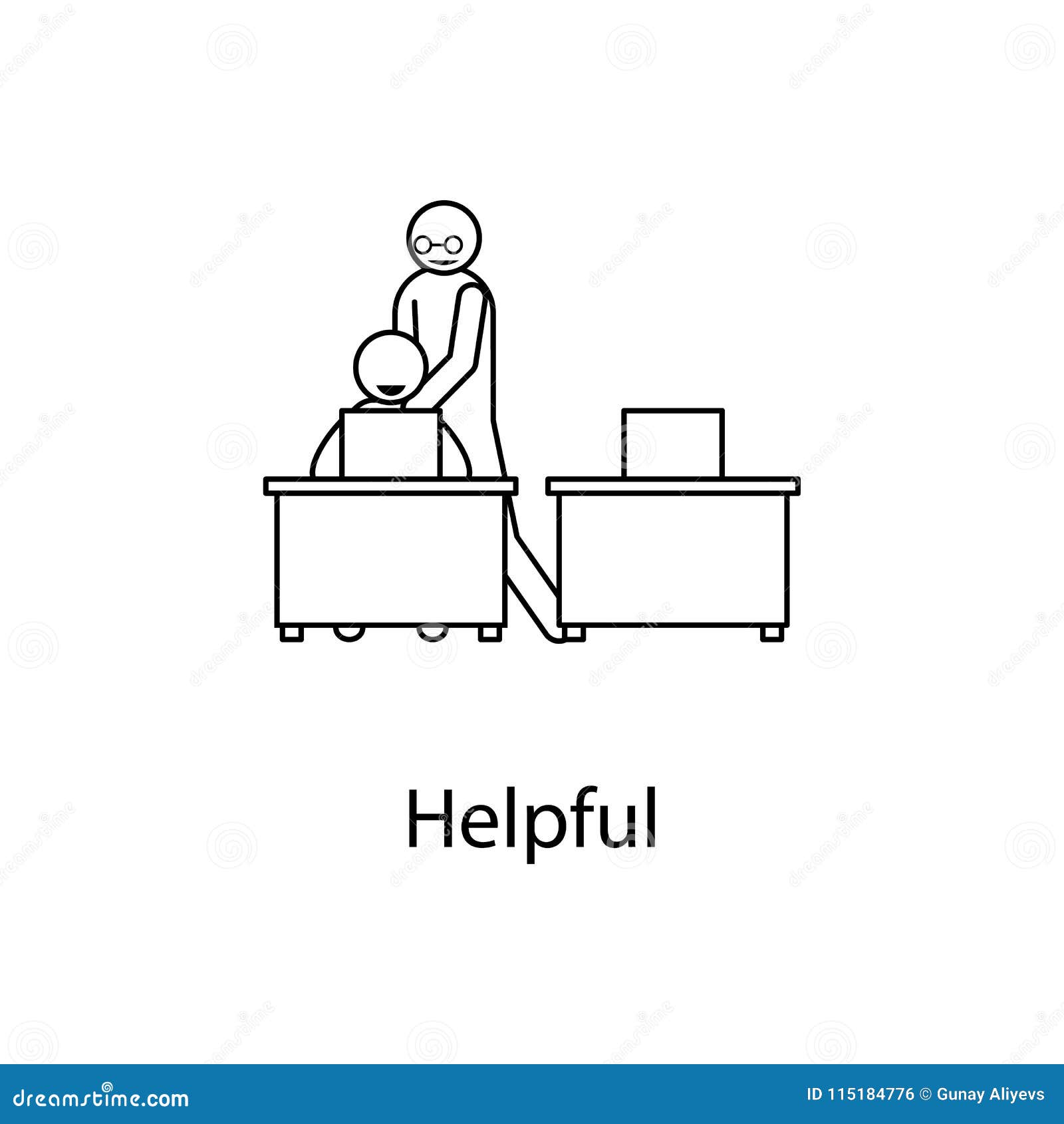 Help a Colleague Illustration. Element of Relationship with Colleague ...