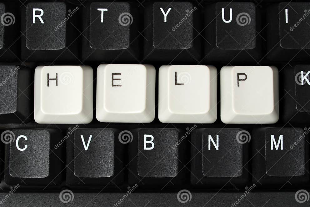 Help from computer stock image. Image of keyboard, help - 37684919