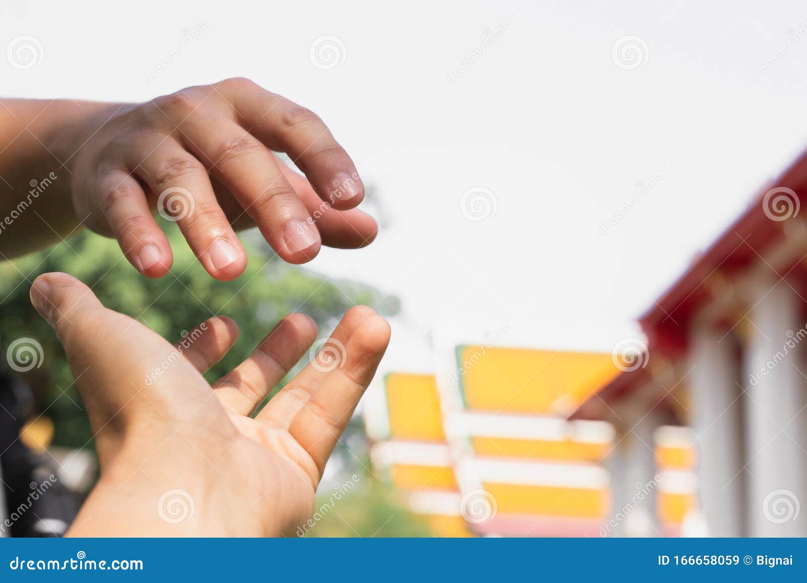 Help Concept Hands Reaching Out To Help Each Other. Stock Image - Image ...