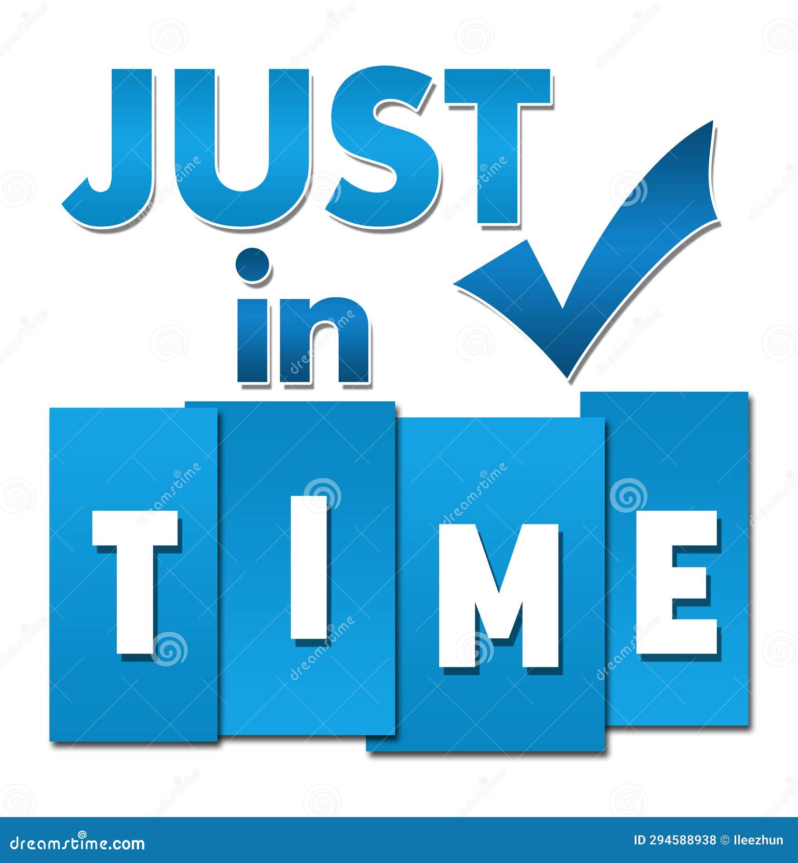 Just in Time Professional Blue with Symbol Stock Illustration ...