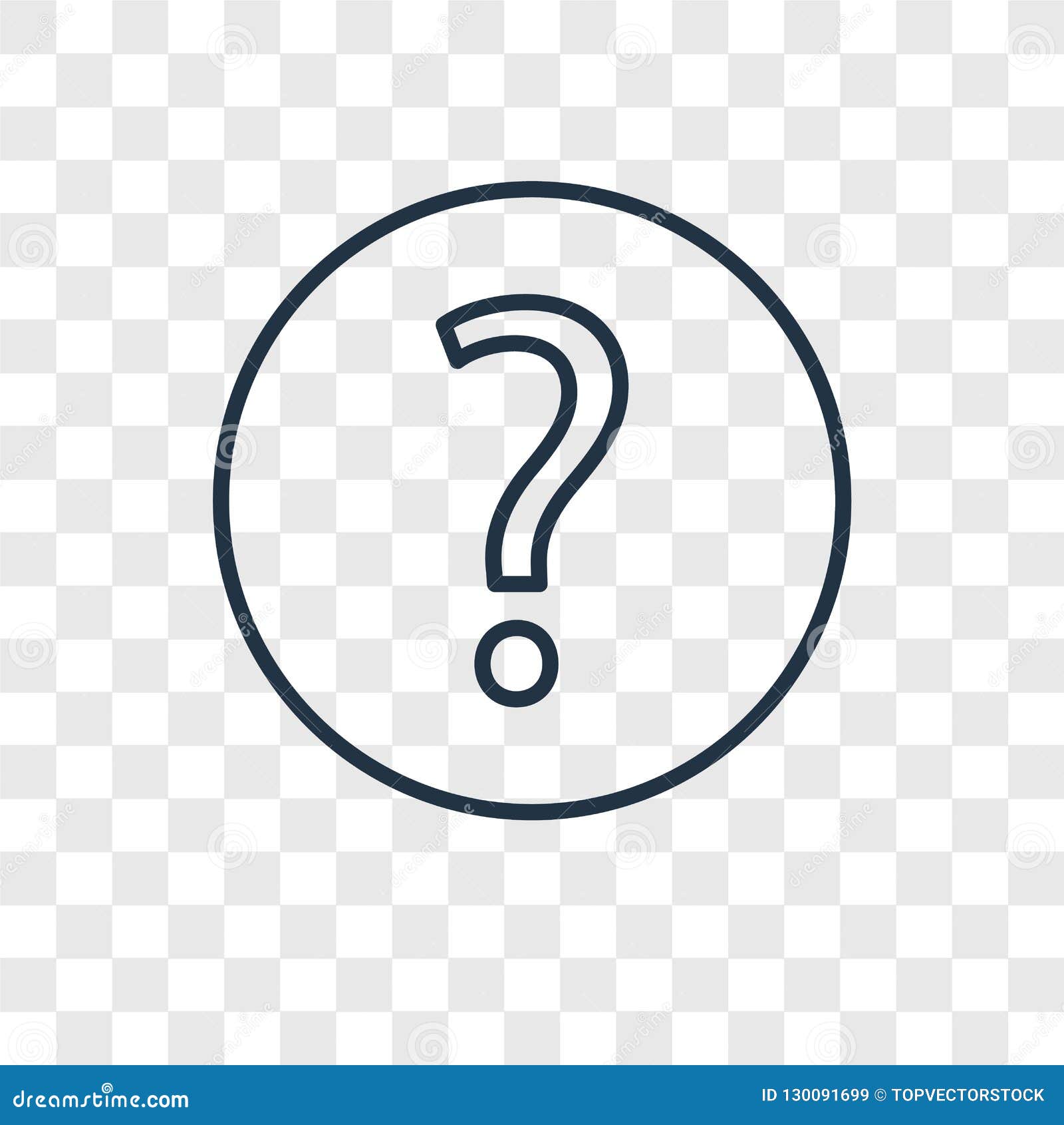 Help Concept Vector Linear Icon Isolated on Transparent Background ...