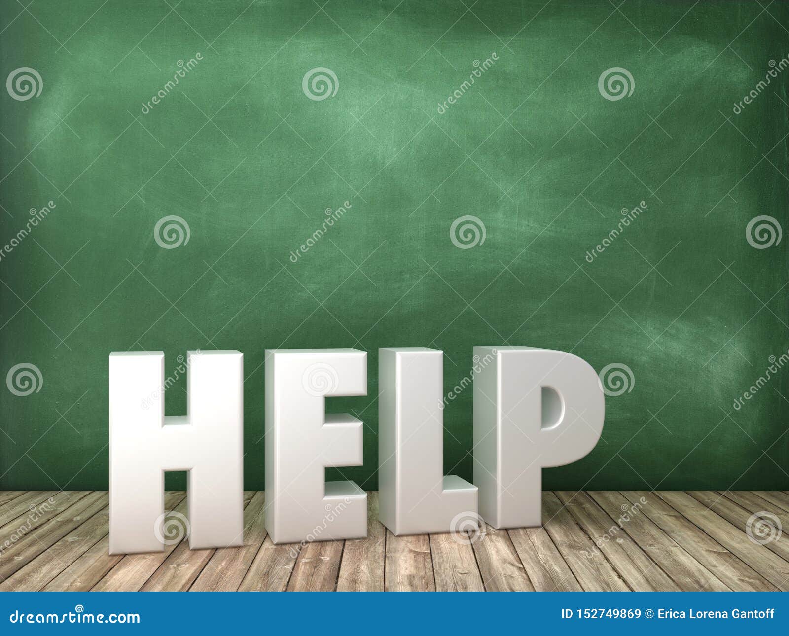 HELP 3D Word on Chalkboard Background Stock Illustration - Illustration ...