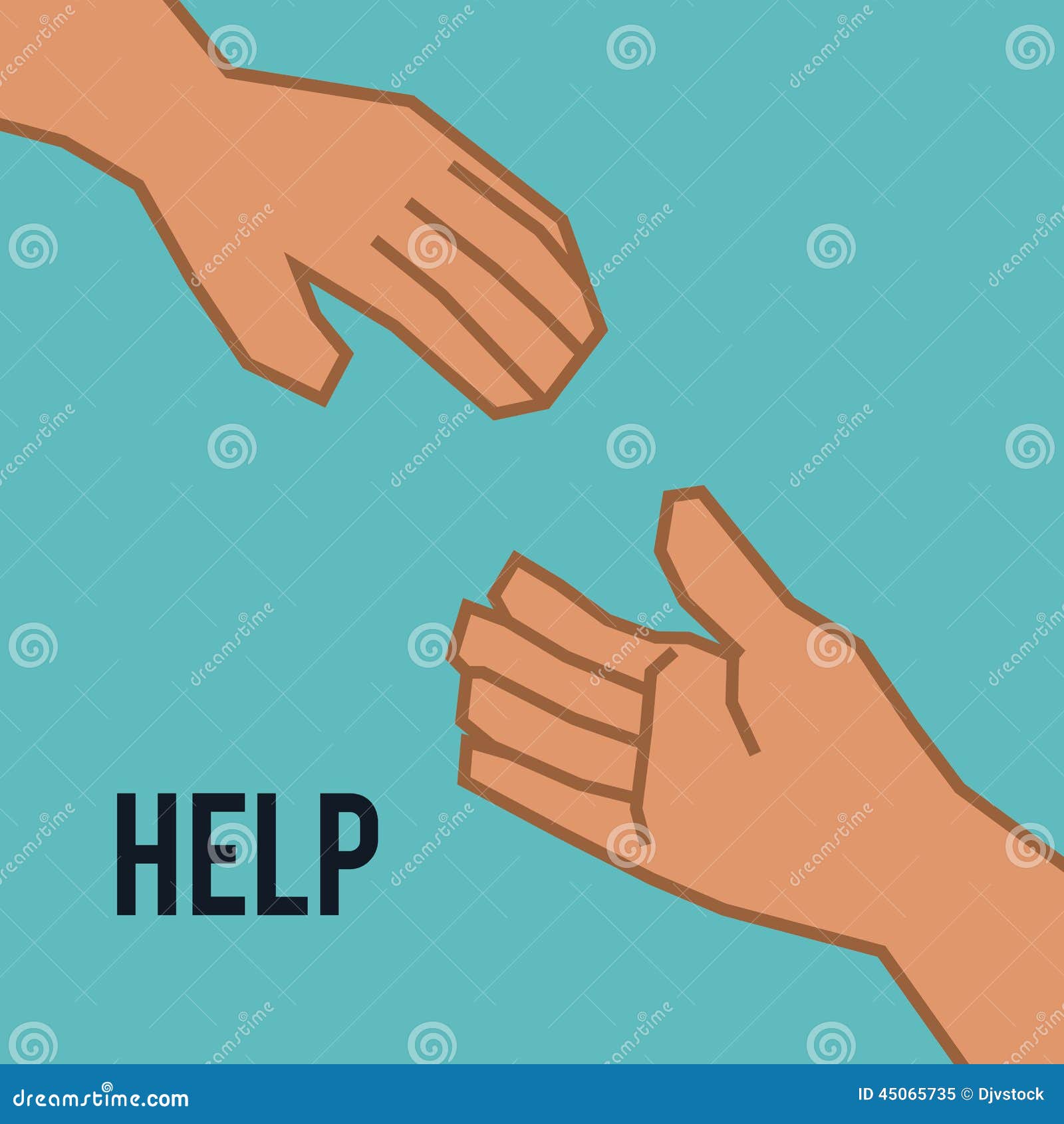Help design stock vector. Illustration of support, hands - 45065735