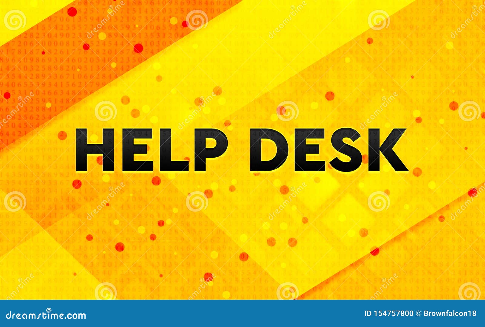 Help Desk Abstract Digital Banner Yellow Background Stock Illustration ...