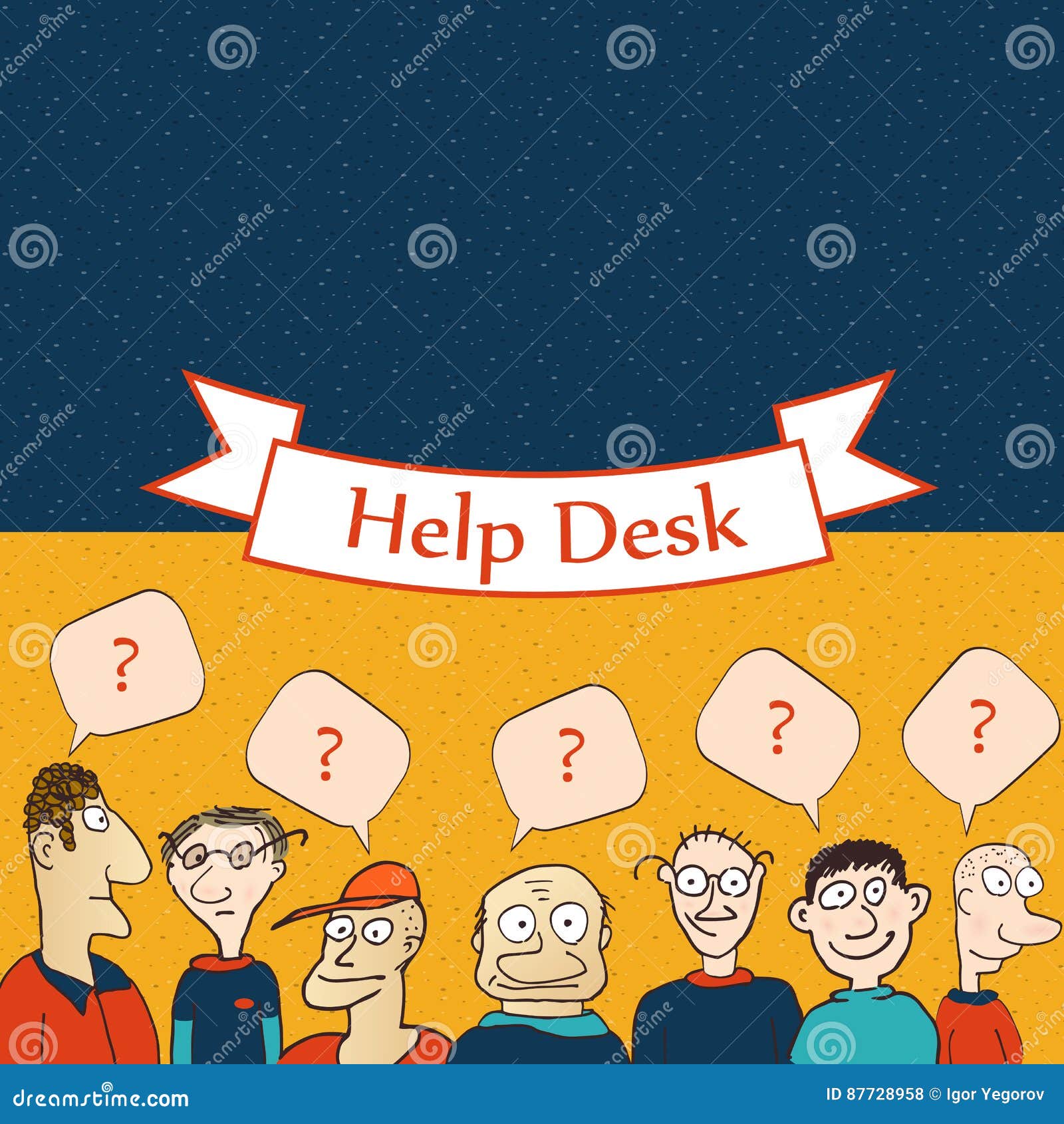 Help desk board stock vector. Illustration of assistant - 87728958