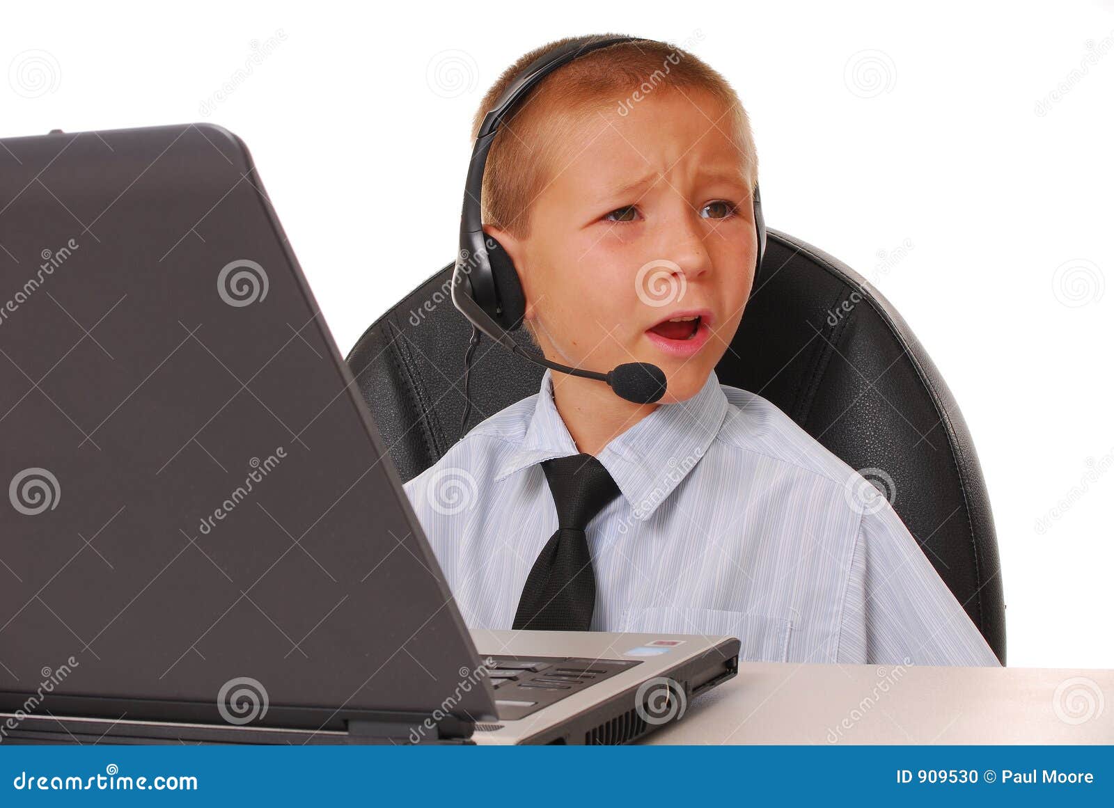 Help Desk Boy 5 stock photo. Image of career, telephone - 909530