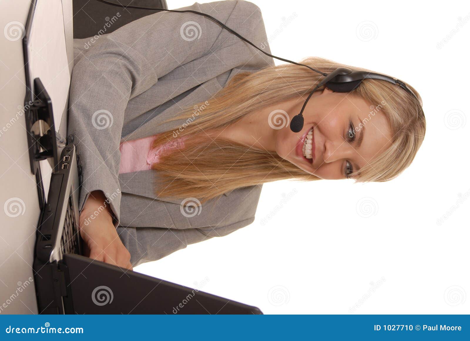 Help Desk Girl stock photo. Image of high, corporate, laptop - 1027710